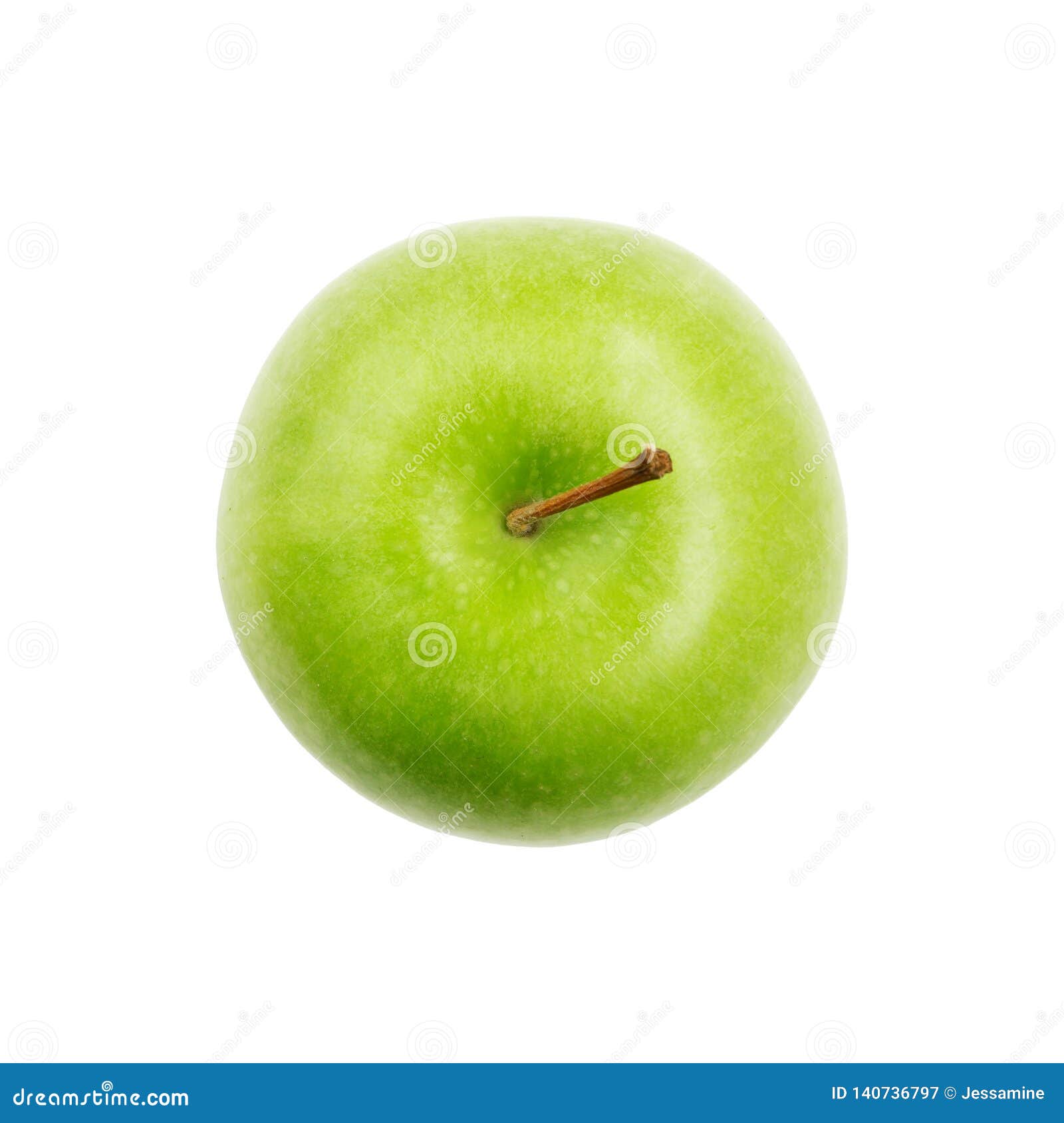 Green Apple from Overhead View Stock Image - Image of closeup, overhead ...