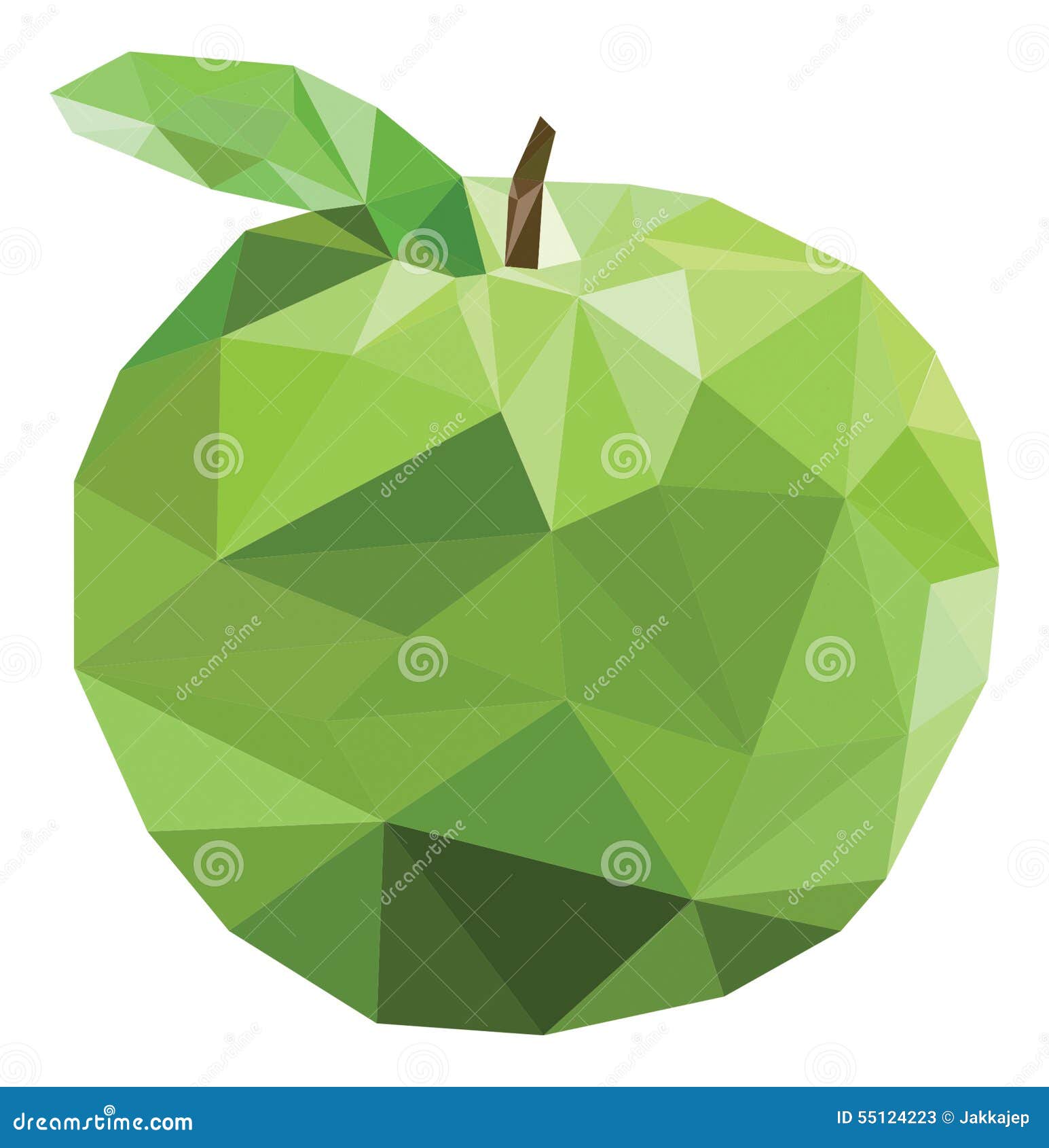 Green Apple Polygon Illustration Graphic Stock Illustration ...