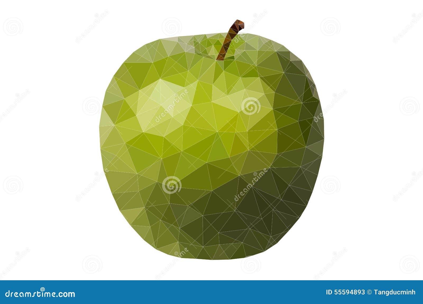 Green apple polygon vector stock vector. Illustration of graphic - 55594893