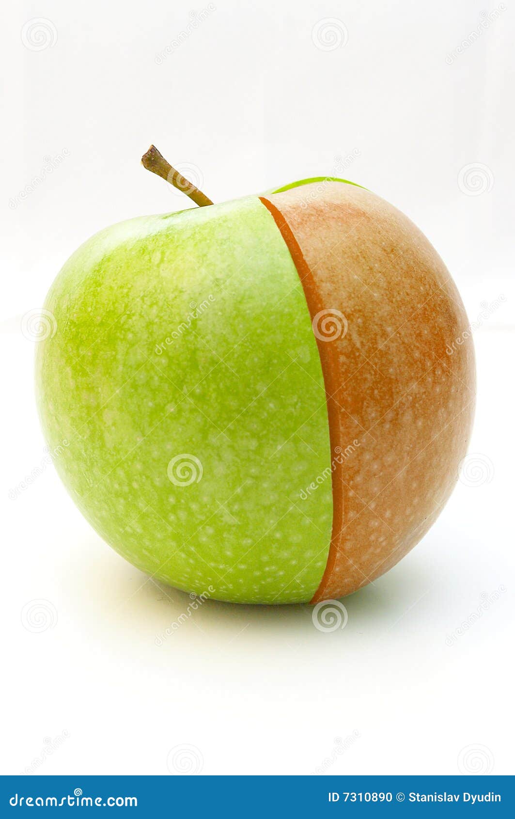 Green Apple and Red Segment Stock Photo - Image of fresh, segment: 7310890