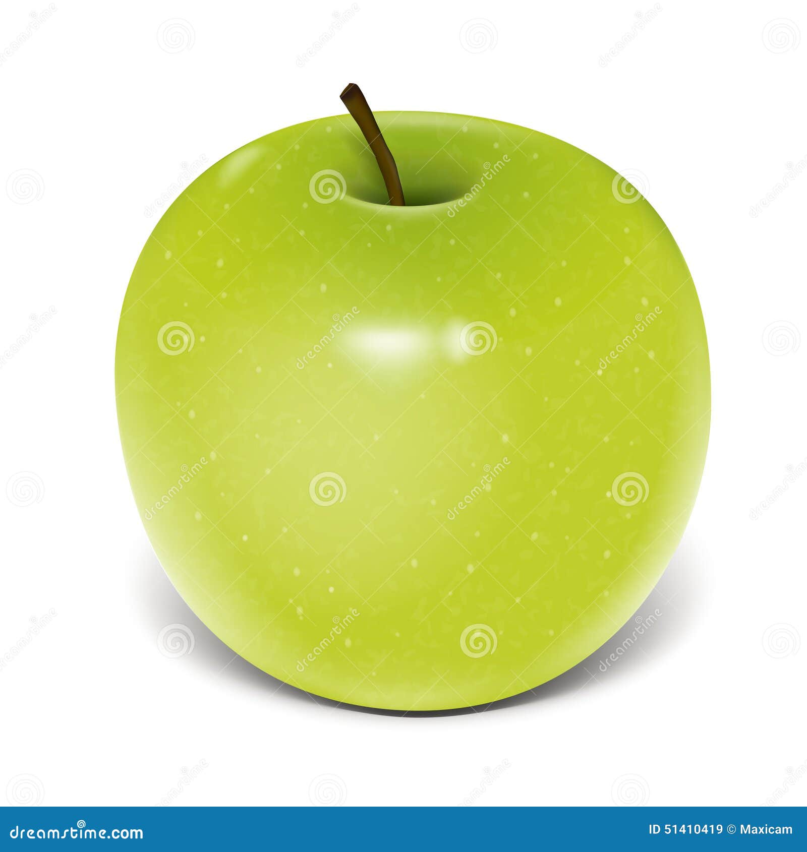 Green apple vector stock vector. Illustration of organic - 51410419