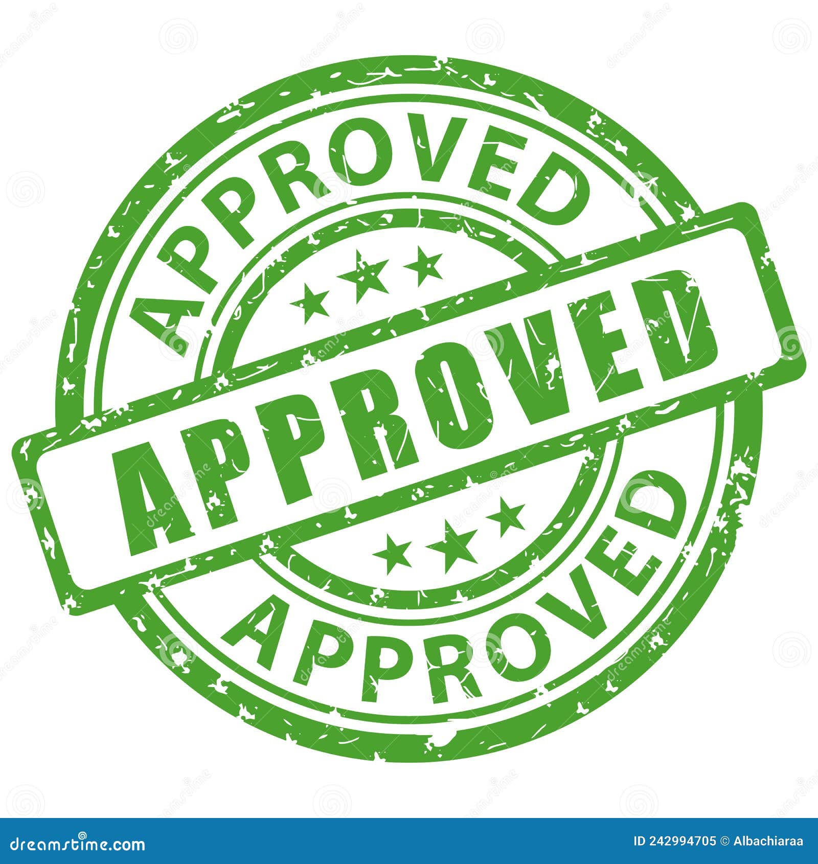 Green Approved Rubber Stamp Icon. Stock Vector - Illustration of ...