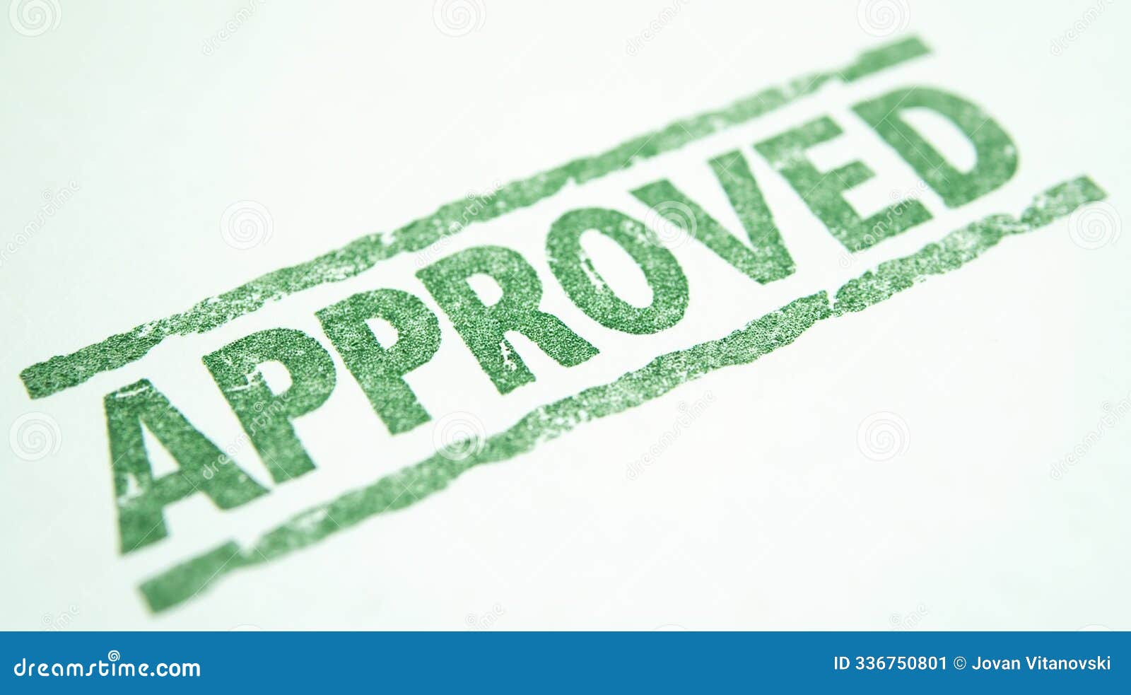 Green Approved Stamp on White Paper Indicating Acceptance Stock ...