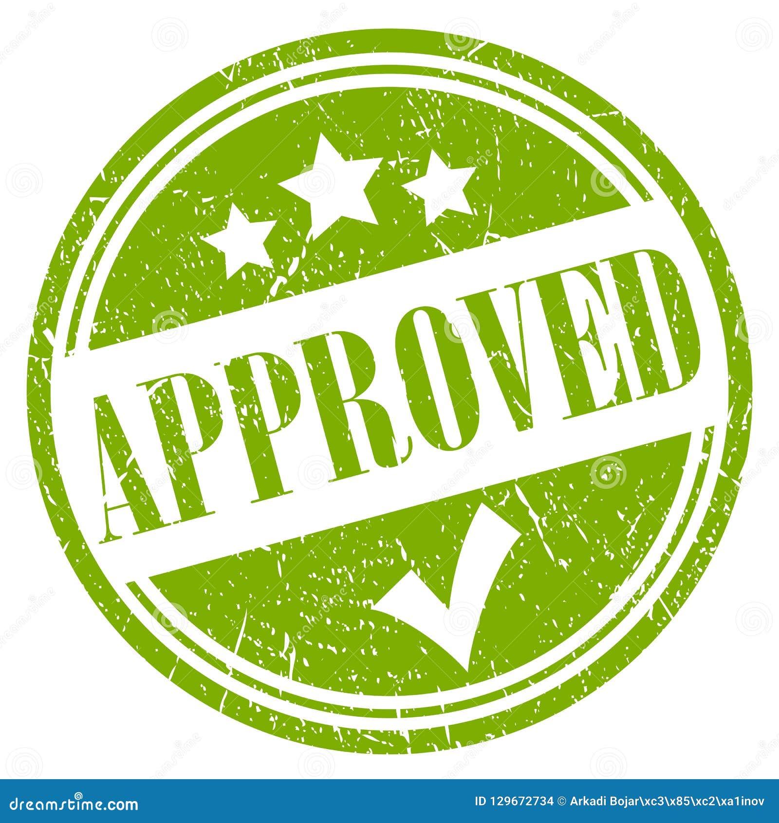 Green Approved Vector Stamp | CartoonDealer.com #129672734