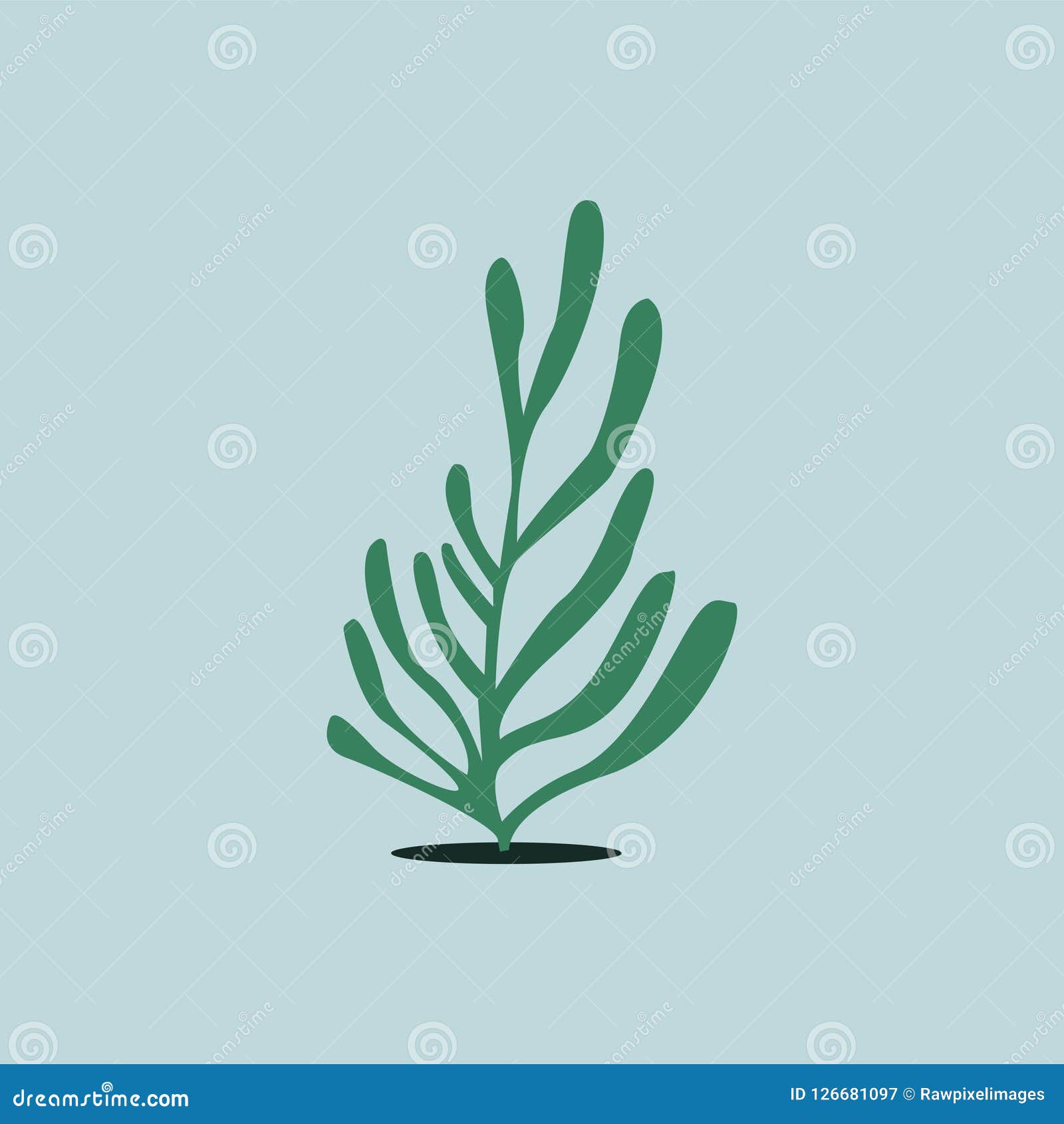 Red Algae Illustration, Drawing, Colorful Doodle Vector | CartoonDealer ...
