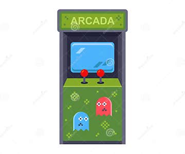 Green arcade machine. stock illustration. Illustration of vector ...