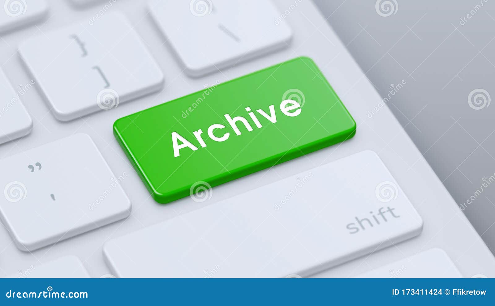 Green Archive Button Concept Image Stock Illustration - Illustration of ...