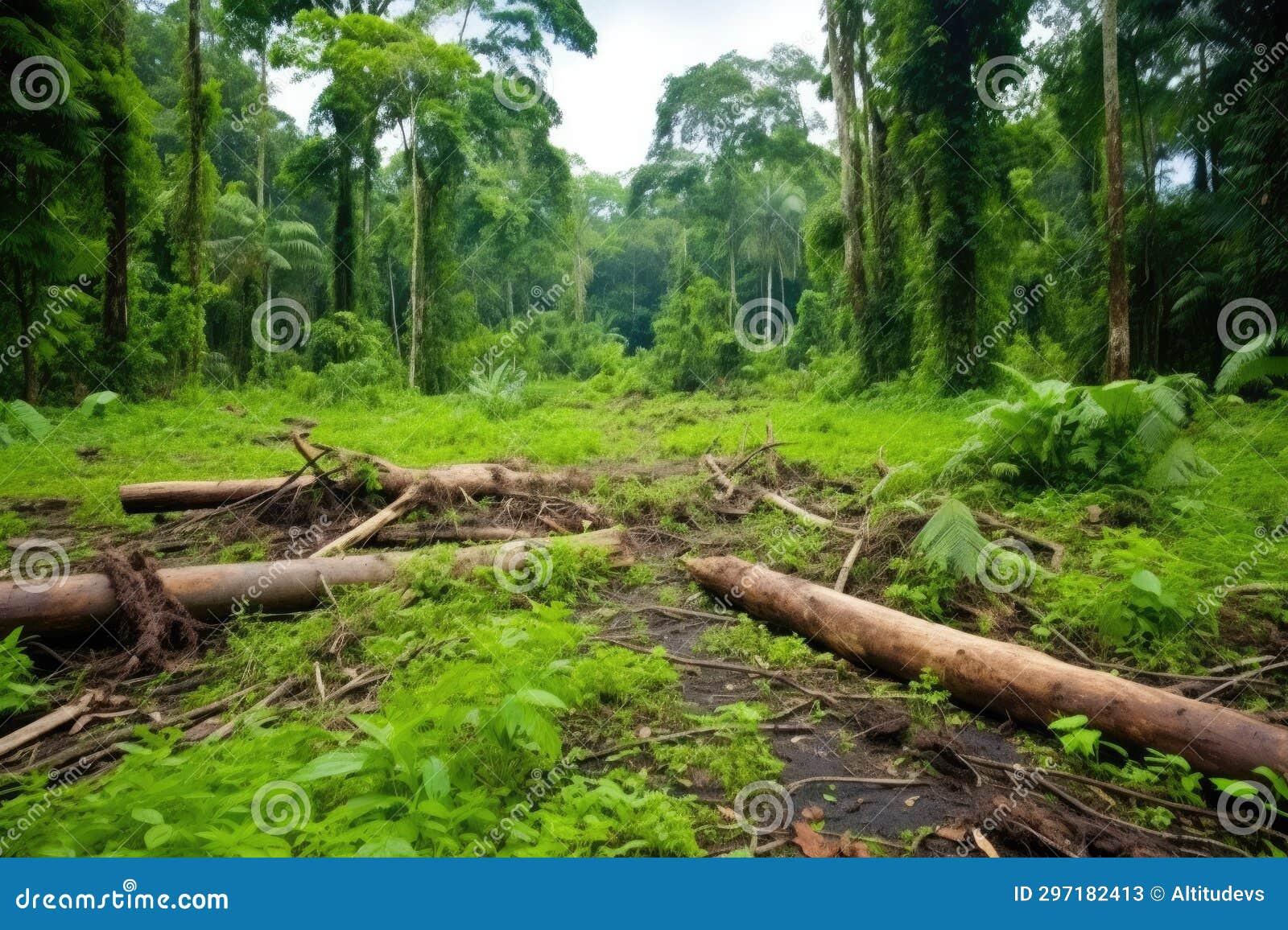 A Green Area Recovered from Illegal Logging Stock Image - Image of ...