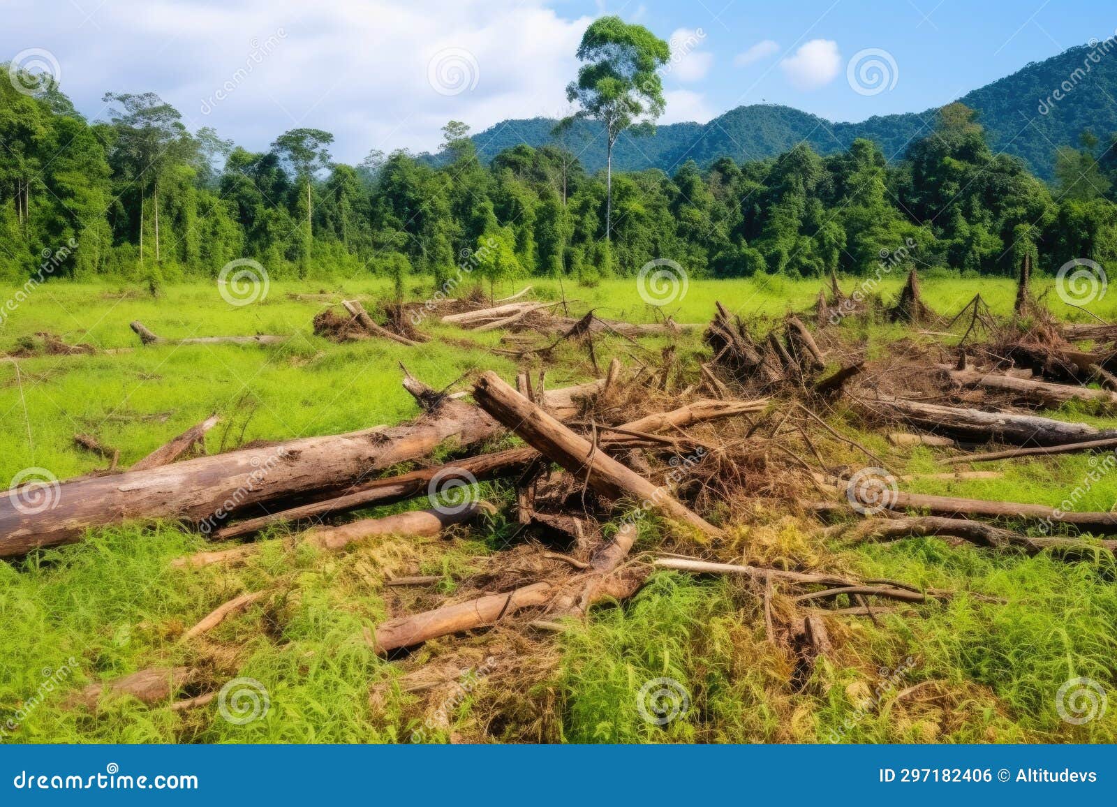 A Green Area Recovered from Illegal Logging Stock Photo - Image of ...
