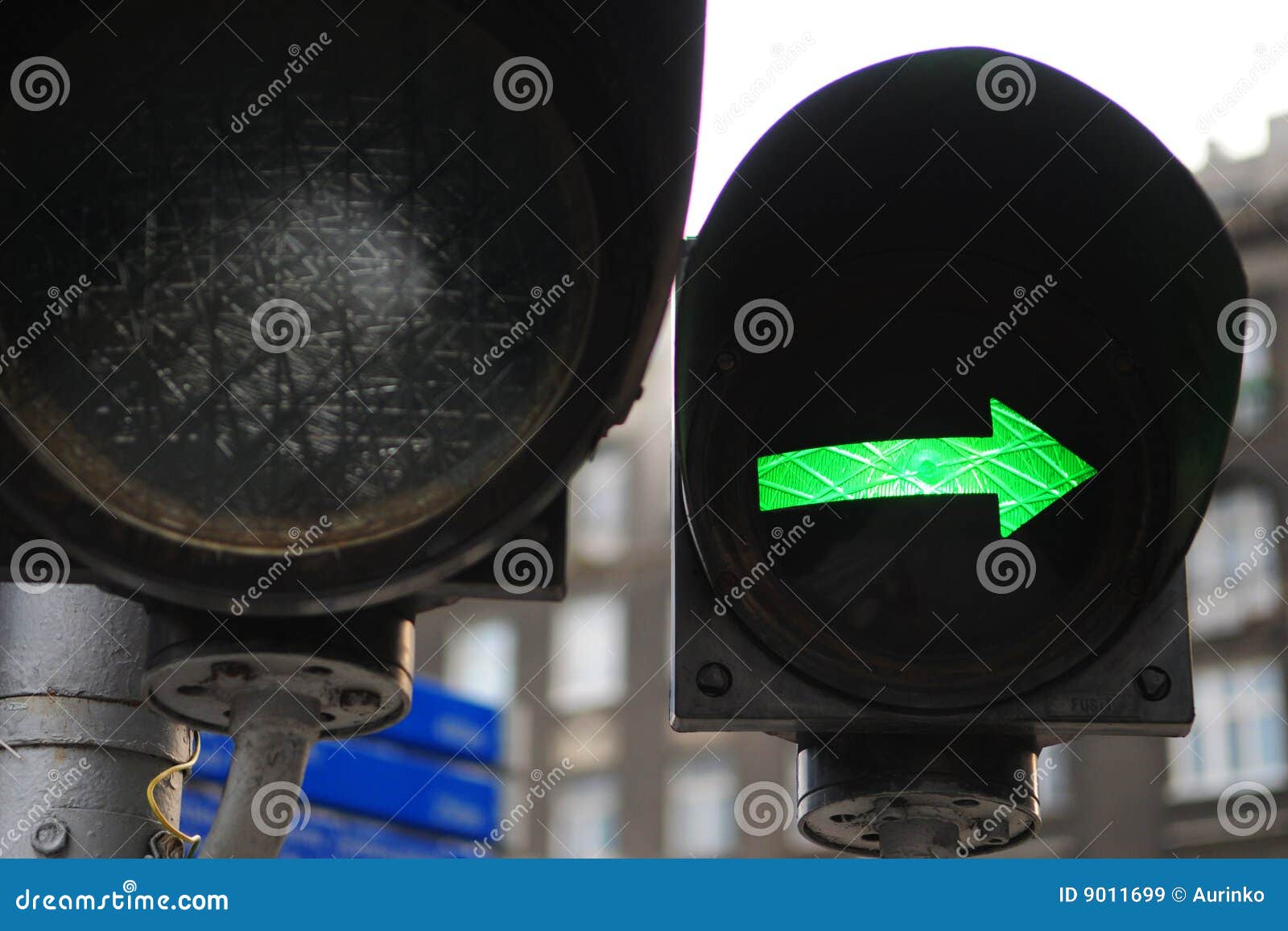 Green arrow stock image. Image of lights, sign, city, turn - 9011699