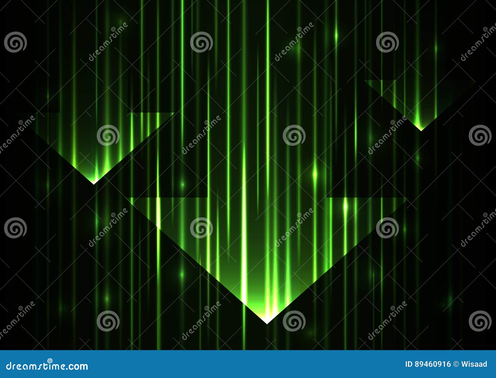 Green Arrow Abstract Technology Background Stock Vector - Illustration ...