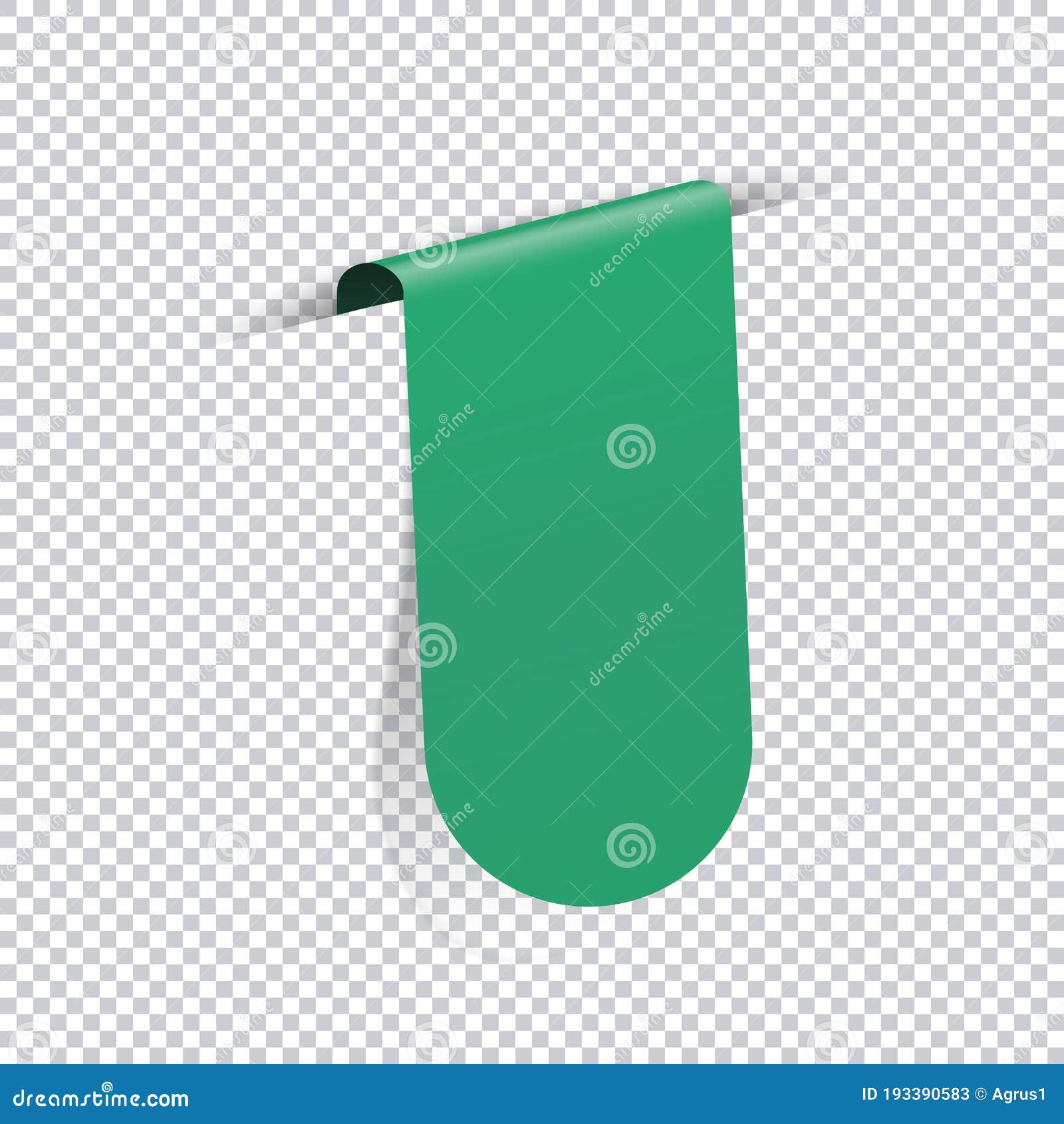 Green Arrow Bookmark Banner for Any Text on Transparent Background ...