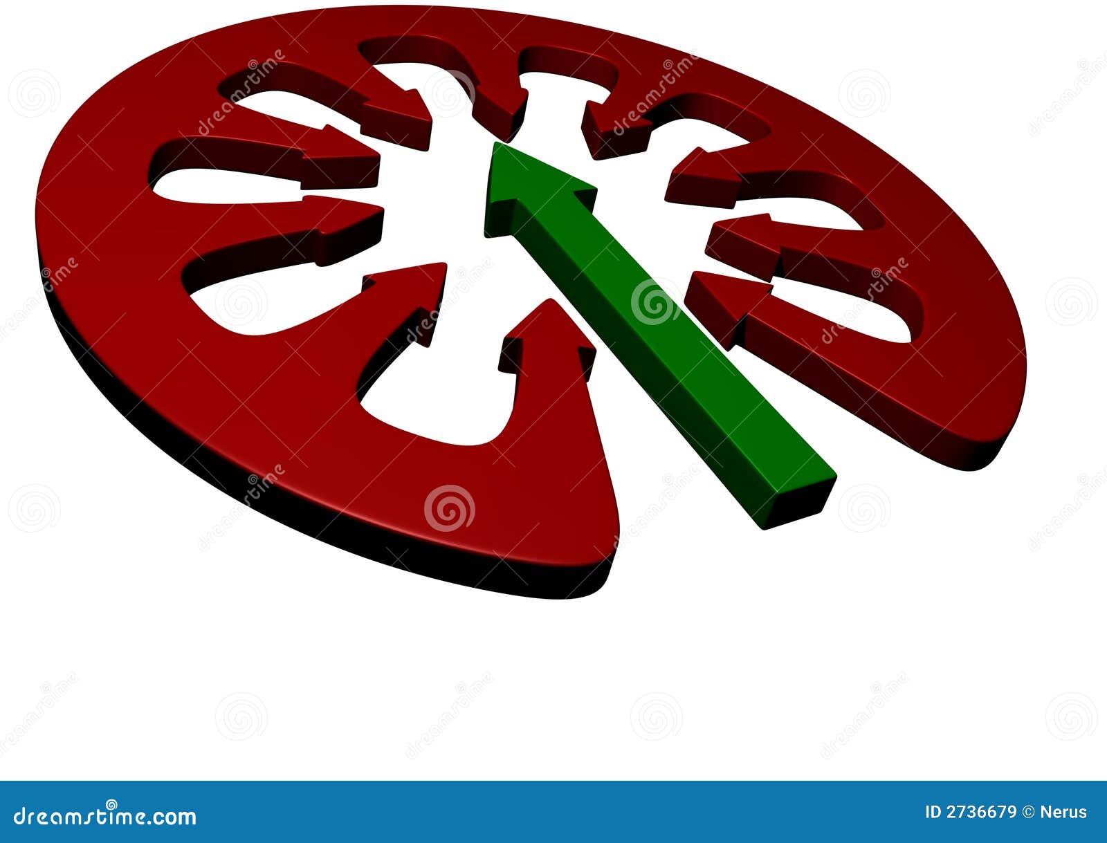 Green Arrow in Circle of Arrow Stock Illustration - Illustration of ...