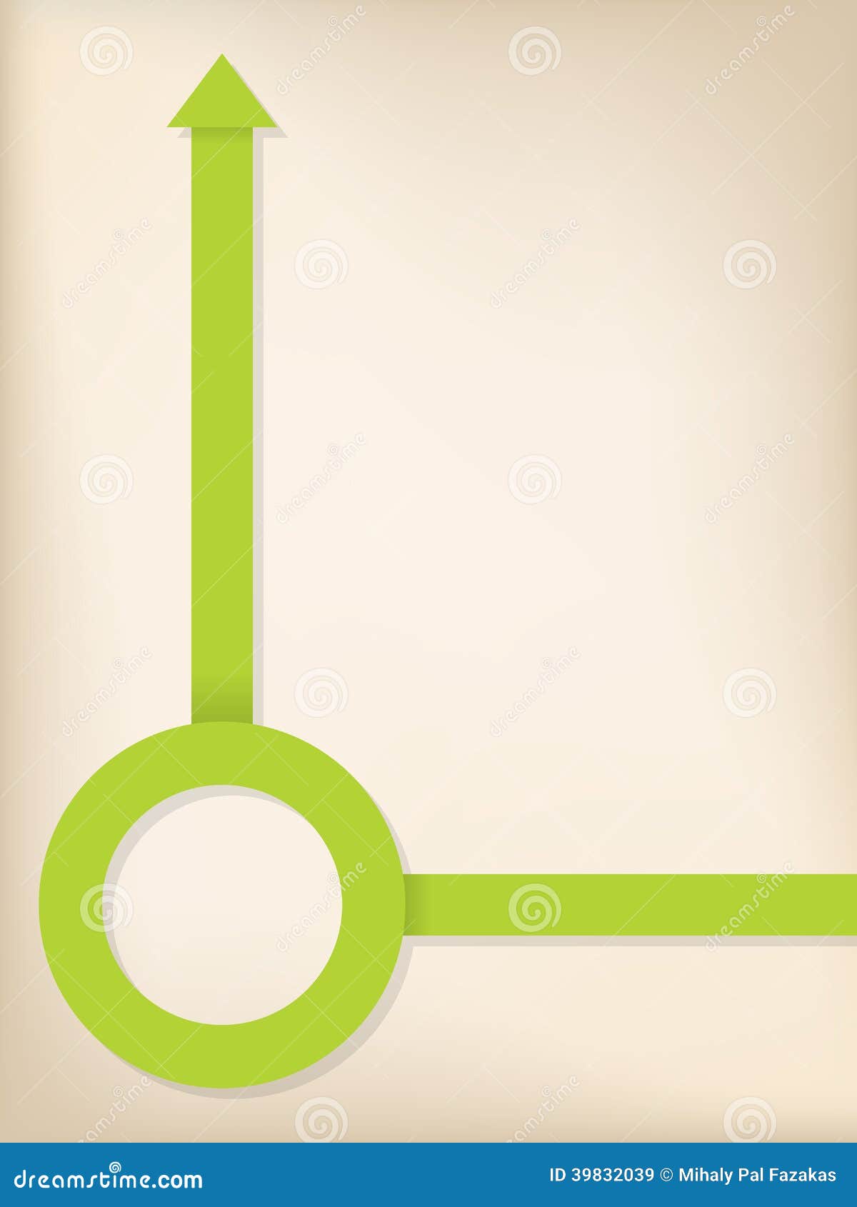 Green Arrow and Circle Shaped Ribbon Stock Vector - Illustration of ...