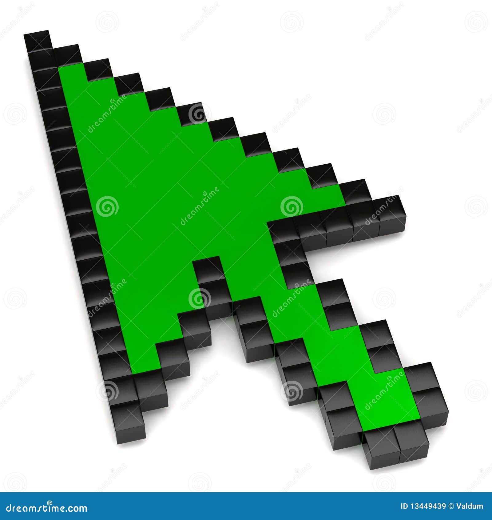 Green arrow cursor stock illustration. Illustration of isolated - 13449439