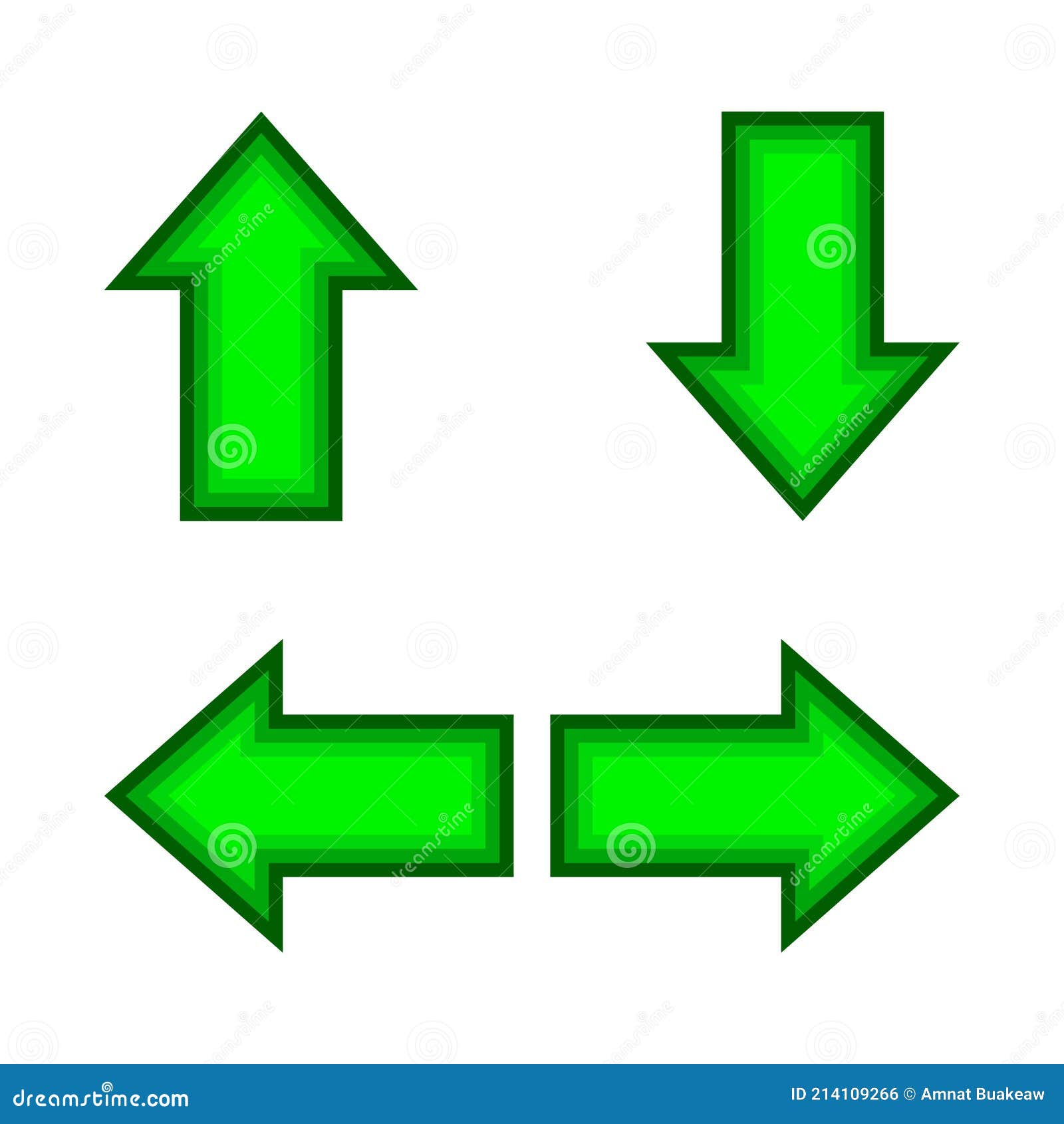 Green Arrow and Diagonal Arrow Sign for Map, Arrow Button for Graphic ...