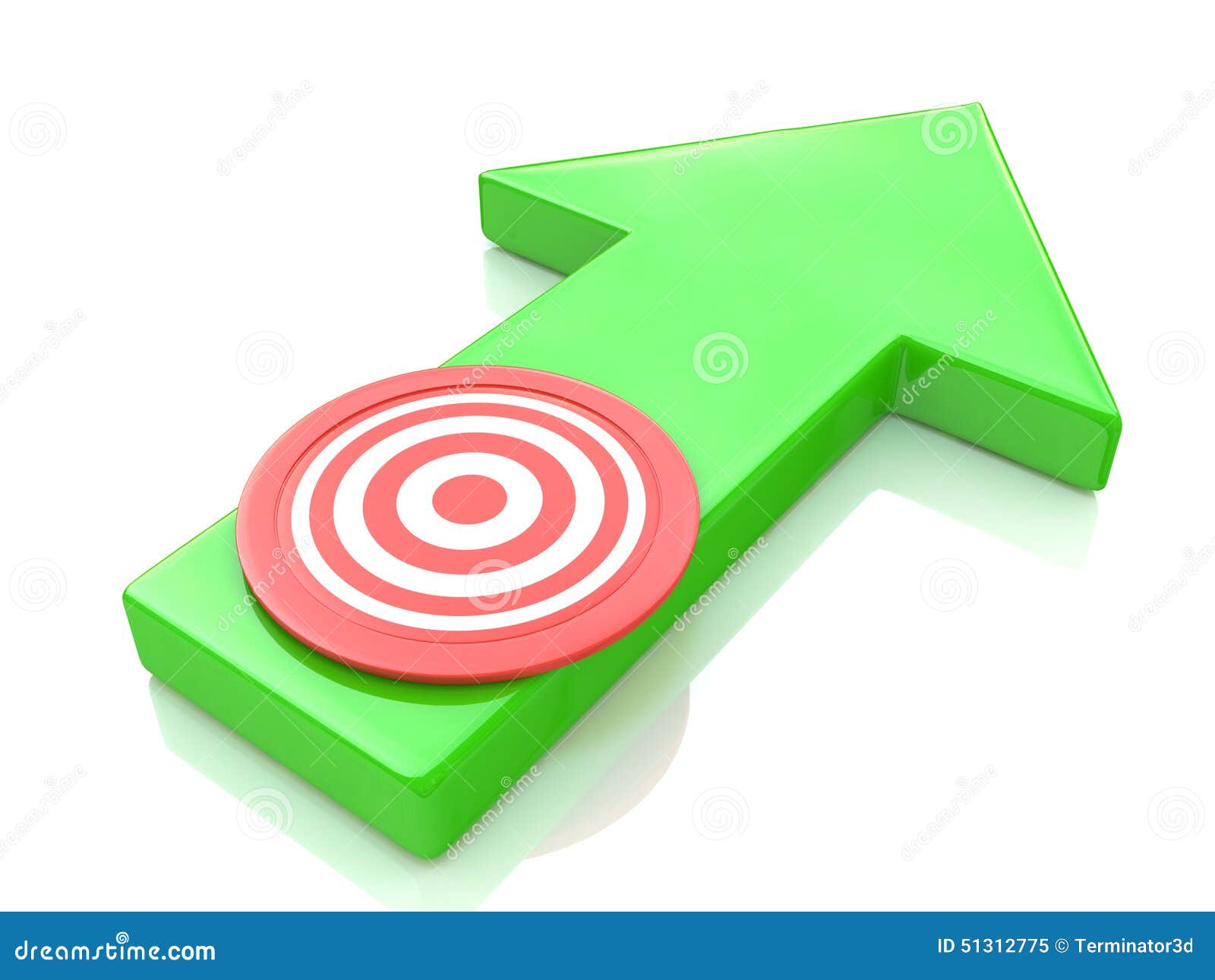 Green Arrow Direction To the Target Stock Illustration - Illustration ...