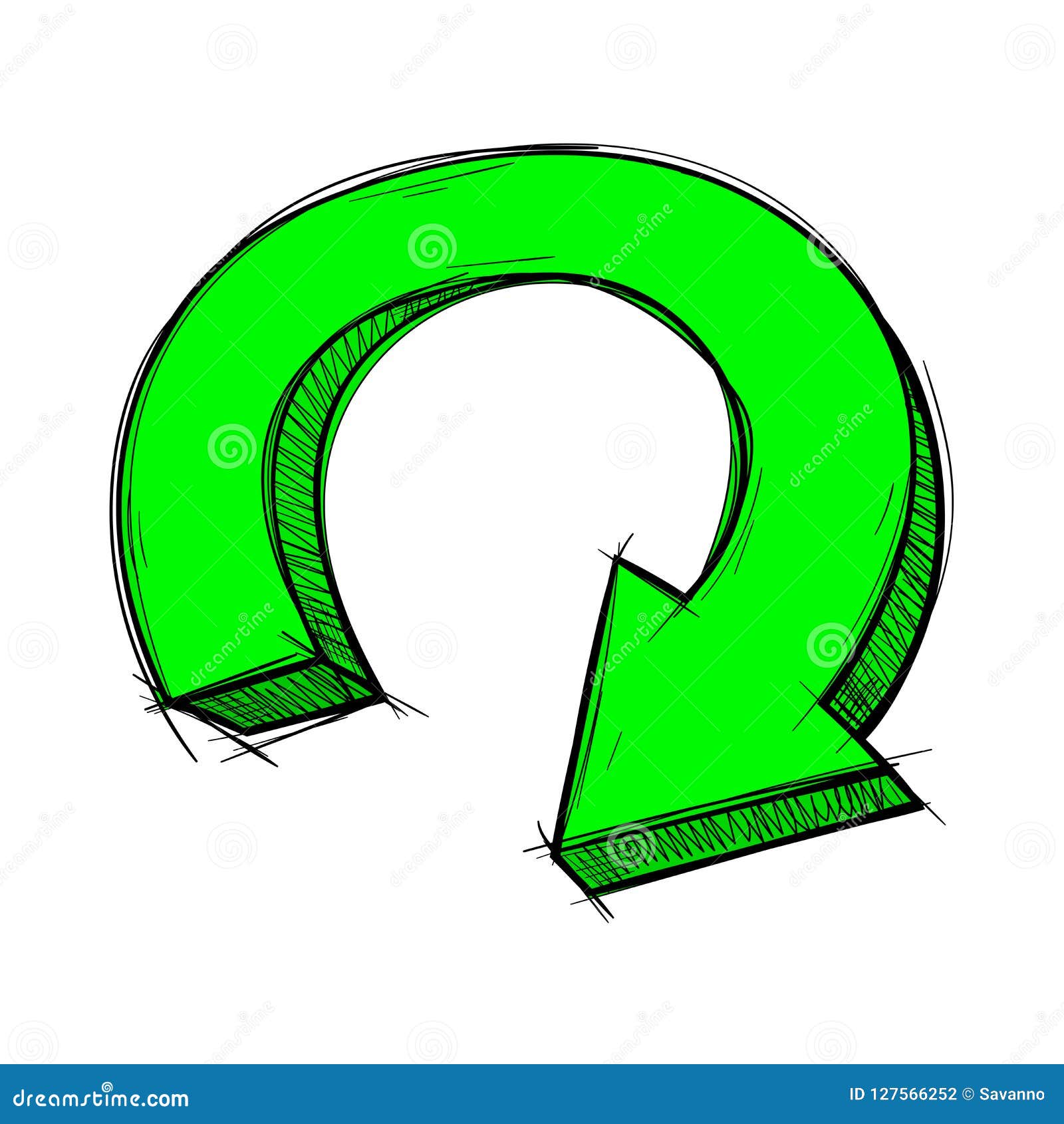 Green Arrow. Down Circle Sign Stock Vector - Illustration of symbol ...