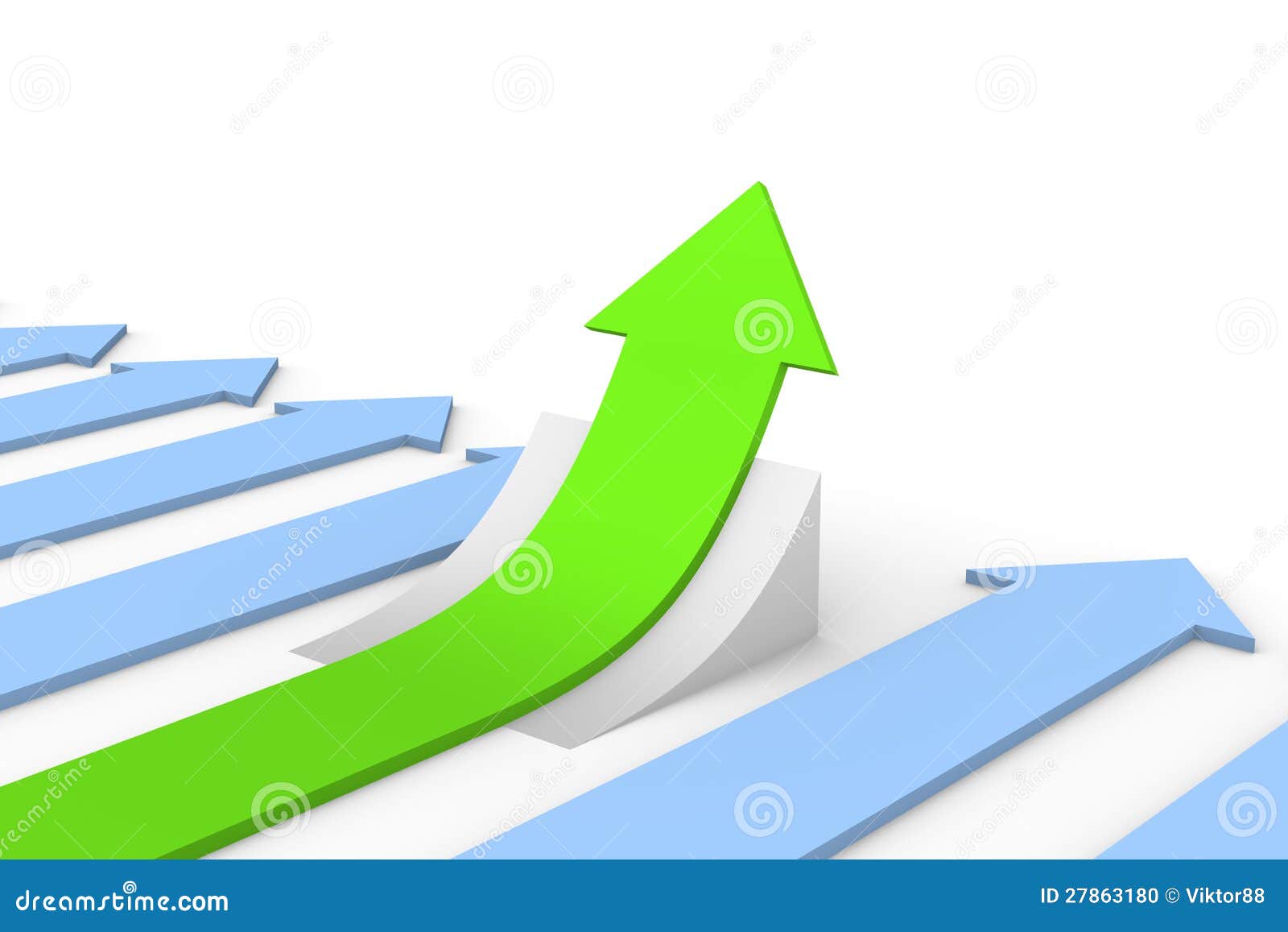 Green arrow going up stock illustration. Illustration of development ...