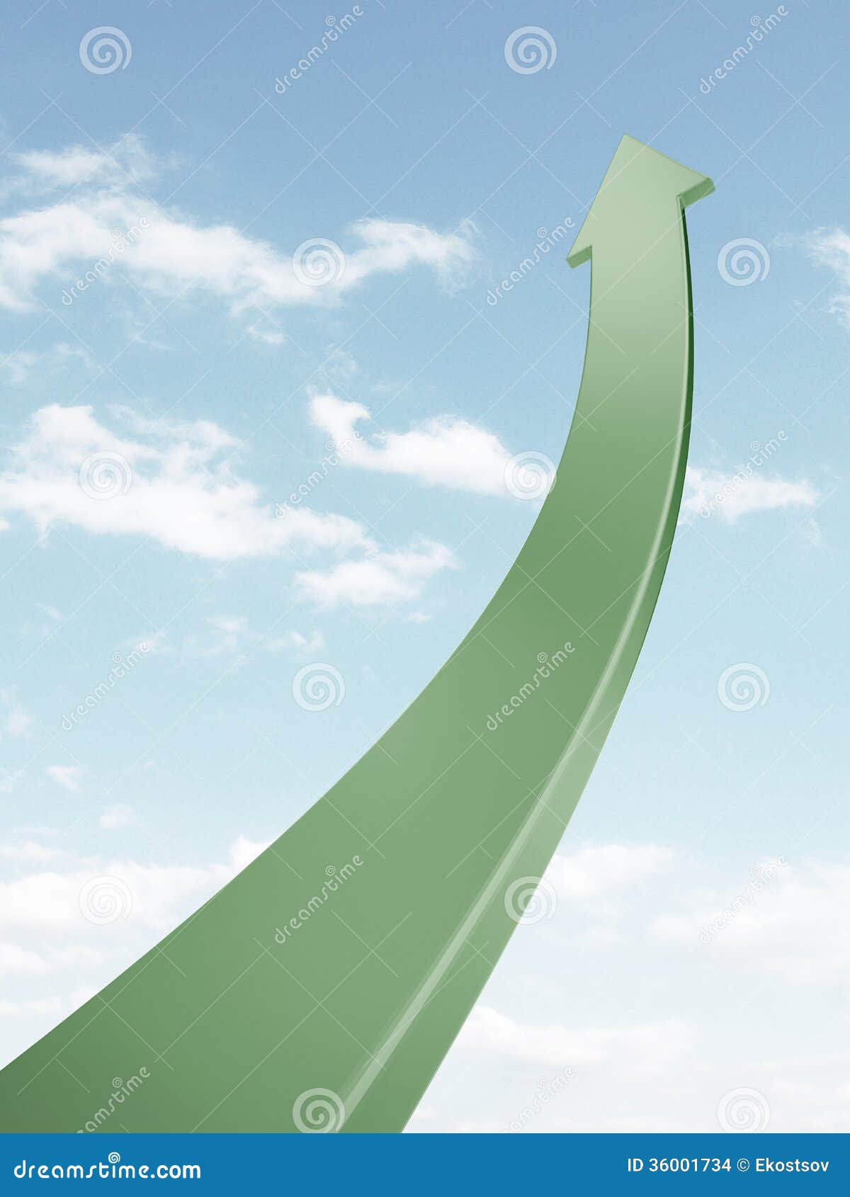 Green arrow going up stock illustration. Illustration of graph - 36001734