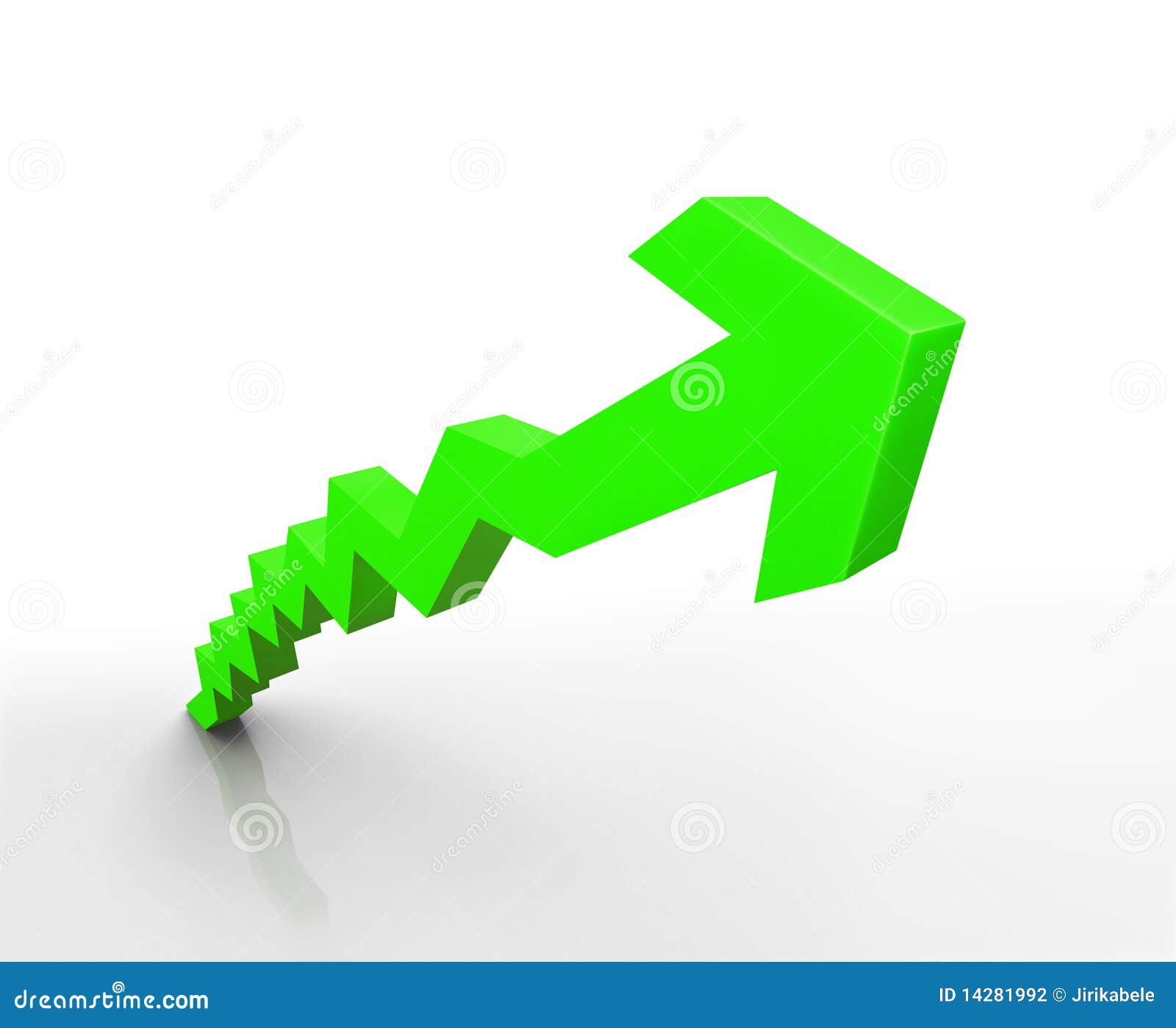 Green arrow graph stock illustration. Illustration of shape - 14281992