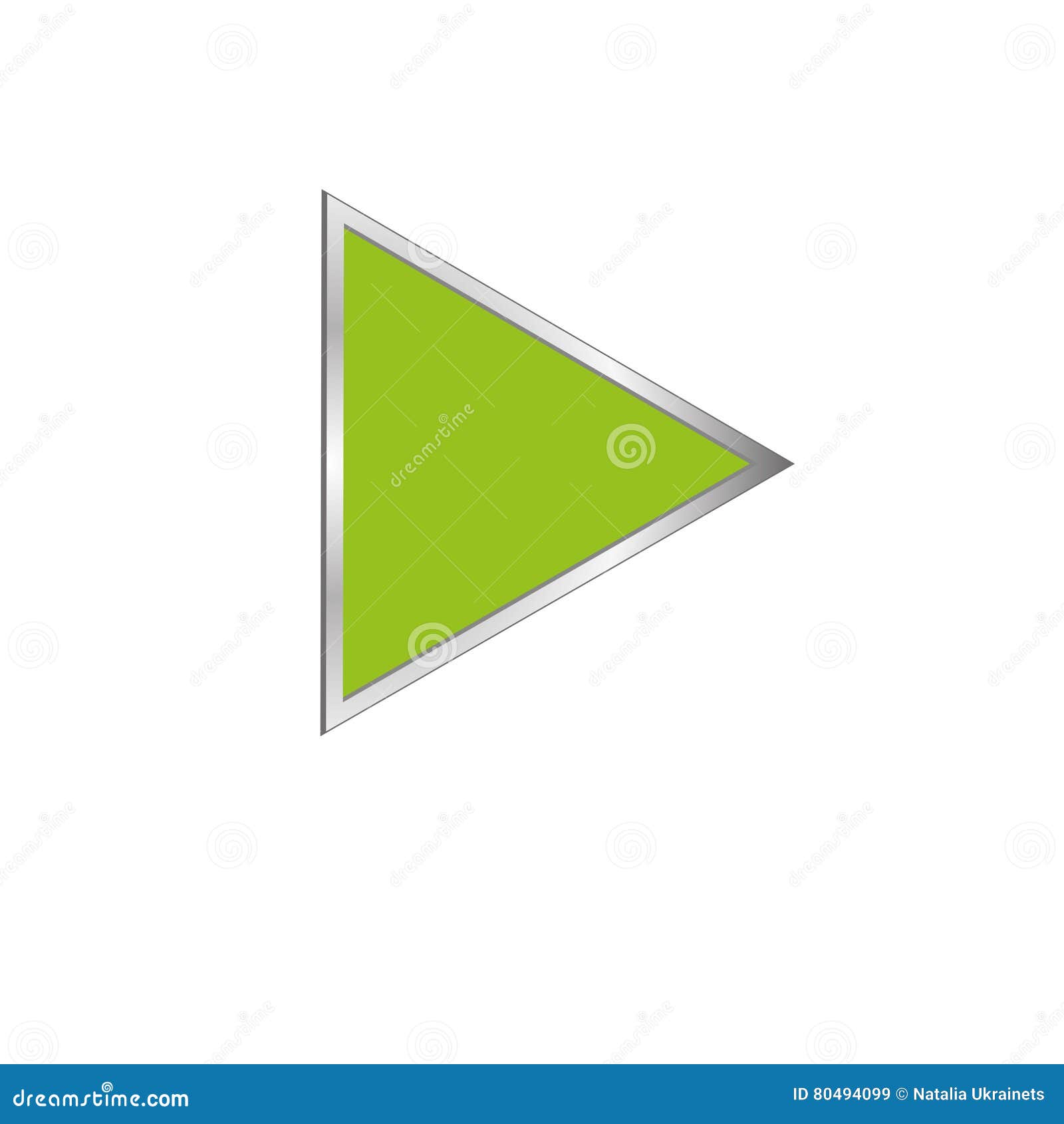 Green arrow Icon stock vector. Illustration of pointer - 80494099