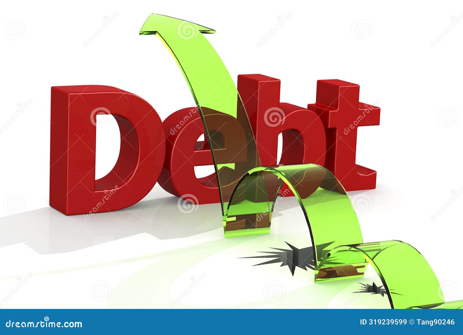 Red Arrow And Debt Restructuring On Blue Road Sign Stock Photography ...