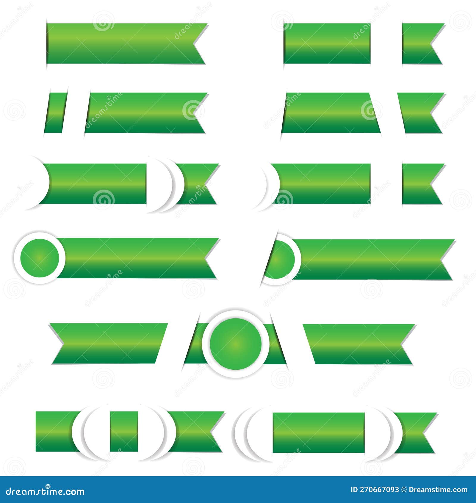 Green Arrow Label Paper with Shadow Stock Illustration - Illustration ...