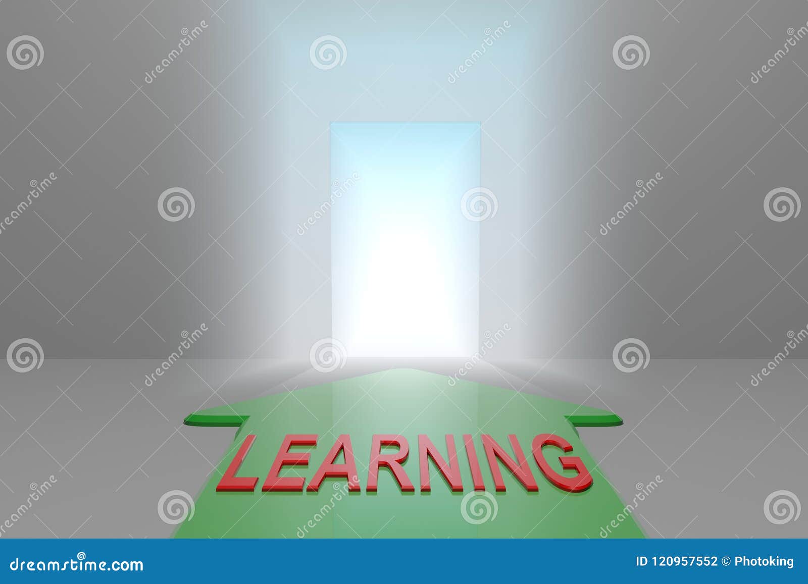 Learning to the open gate stock illustration. Illustration of ...