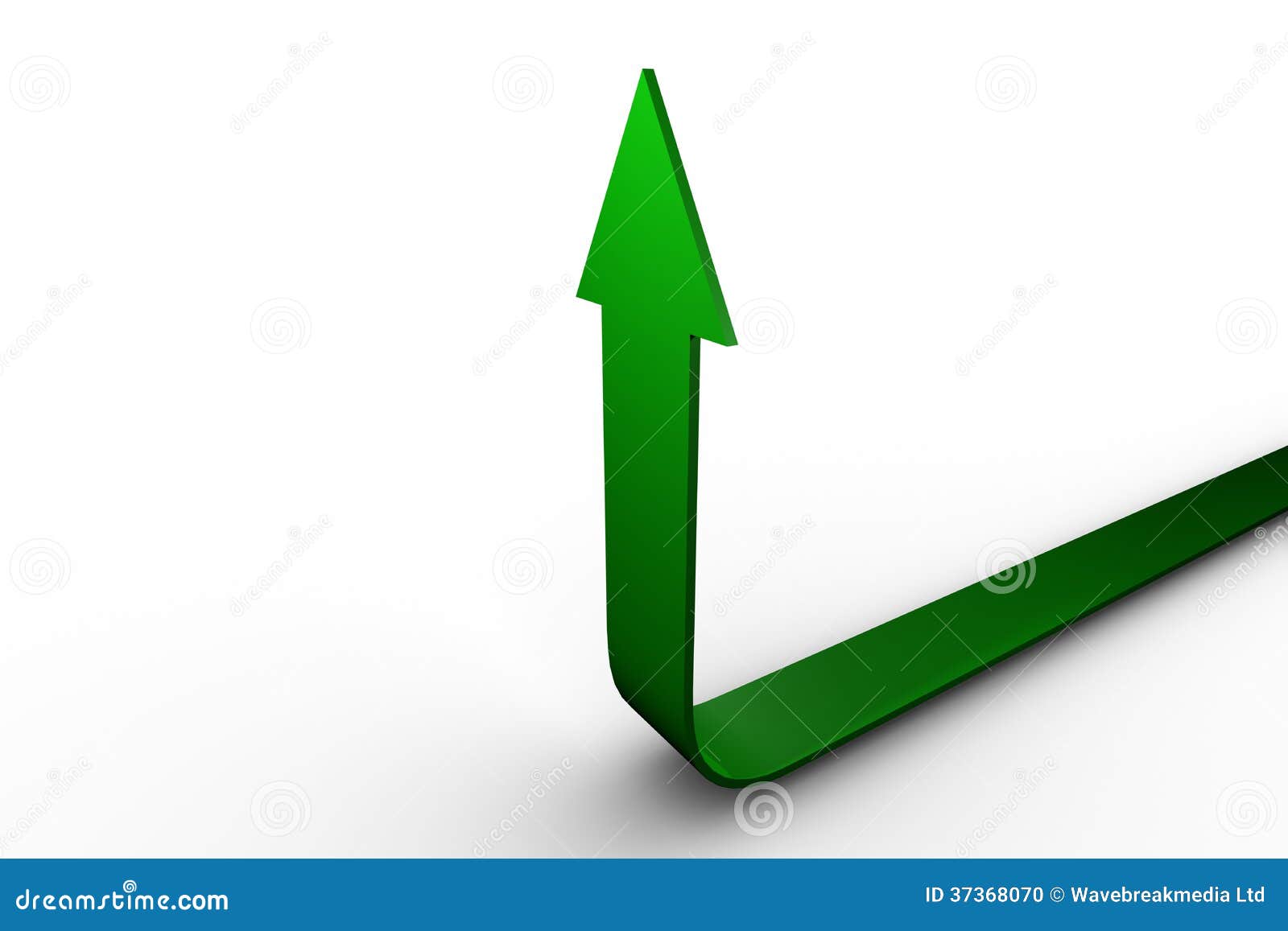 Green arrow pointing up stock illustration. Illustration of digitally ...