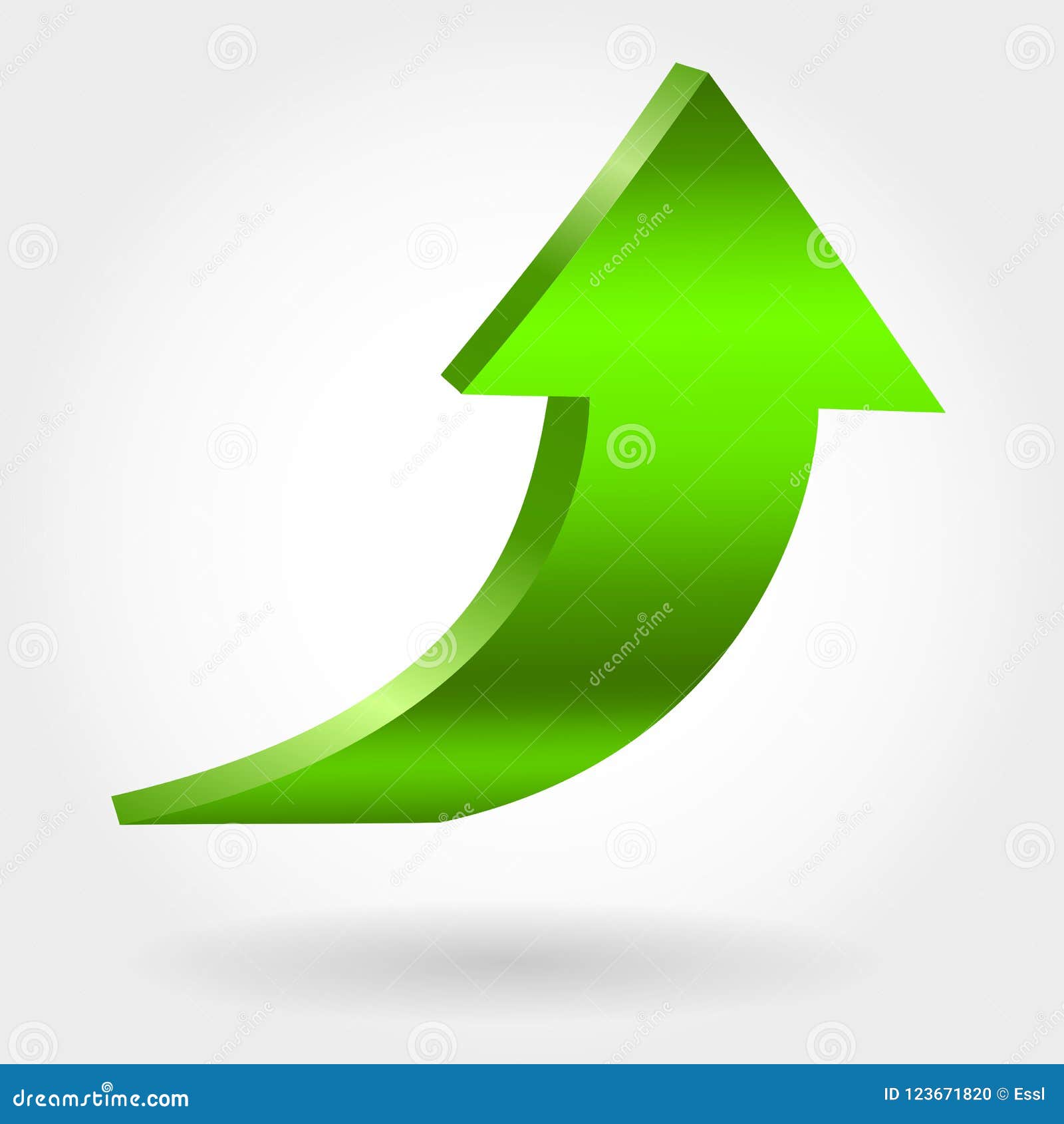 Green Arrow Pointing Upwards. Stock Vector - Illustration of climb ...