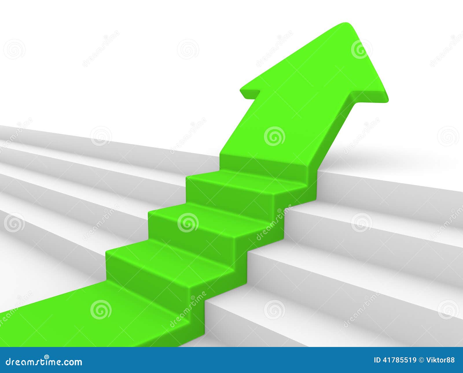 Green arrow with steps stock illustration. Illustration of growth ...