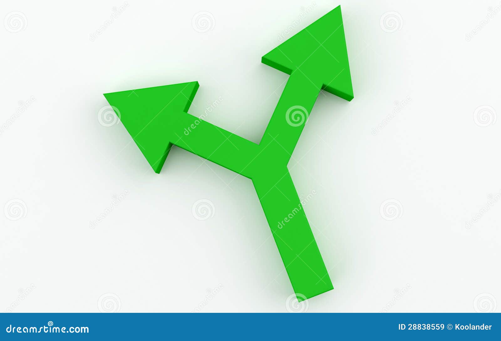 Green Arrow two way stock illustration. Illustration of direction ...