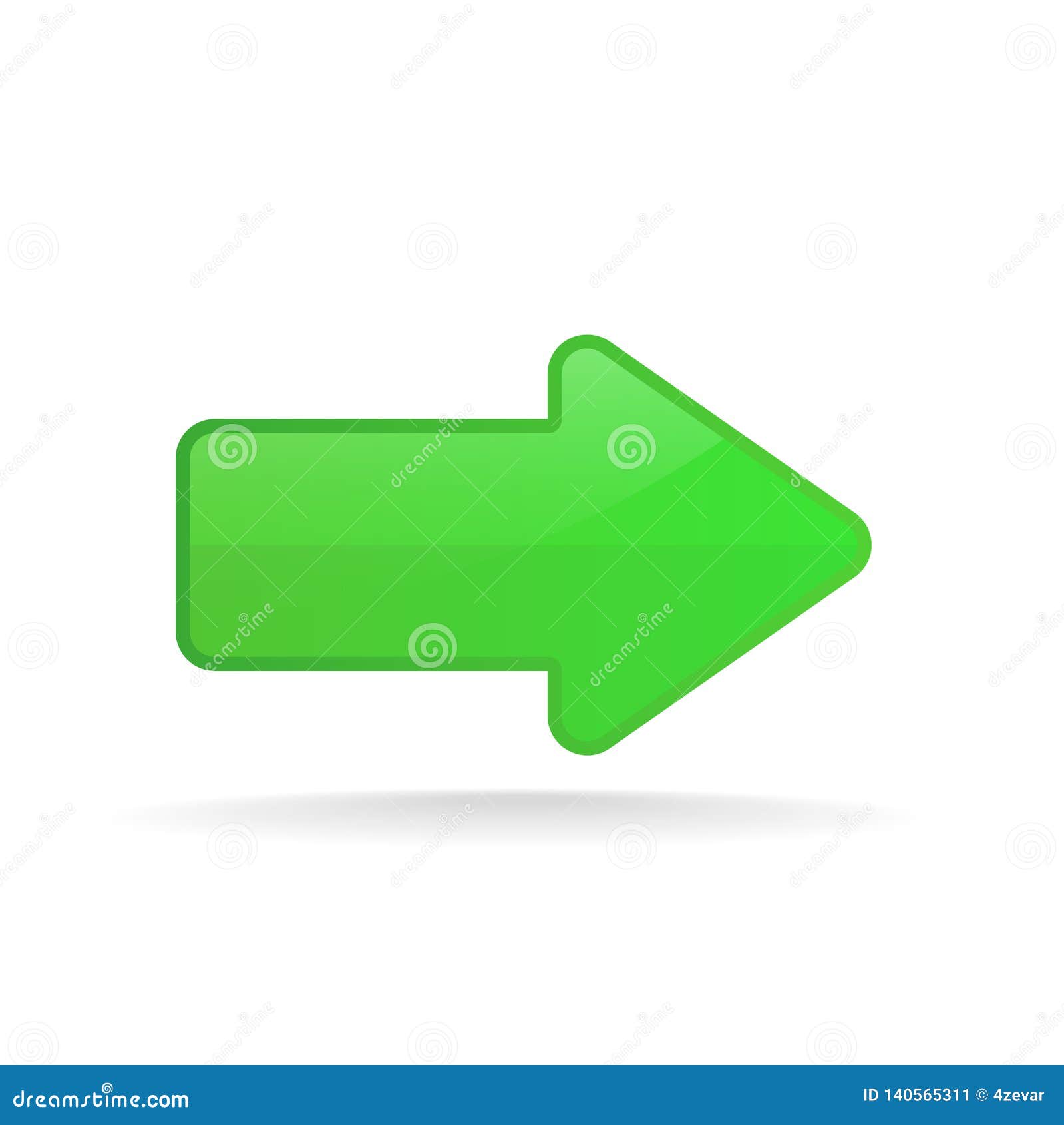 Green arrow. Vector stock illustration. Illustration of color - 140565311