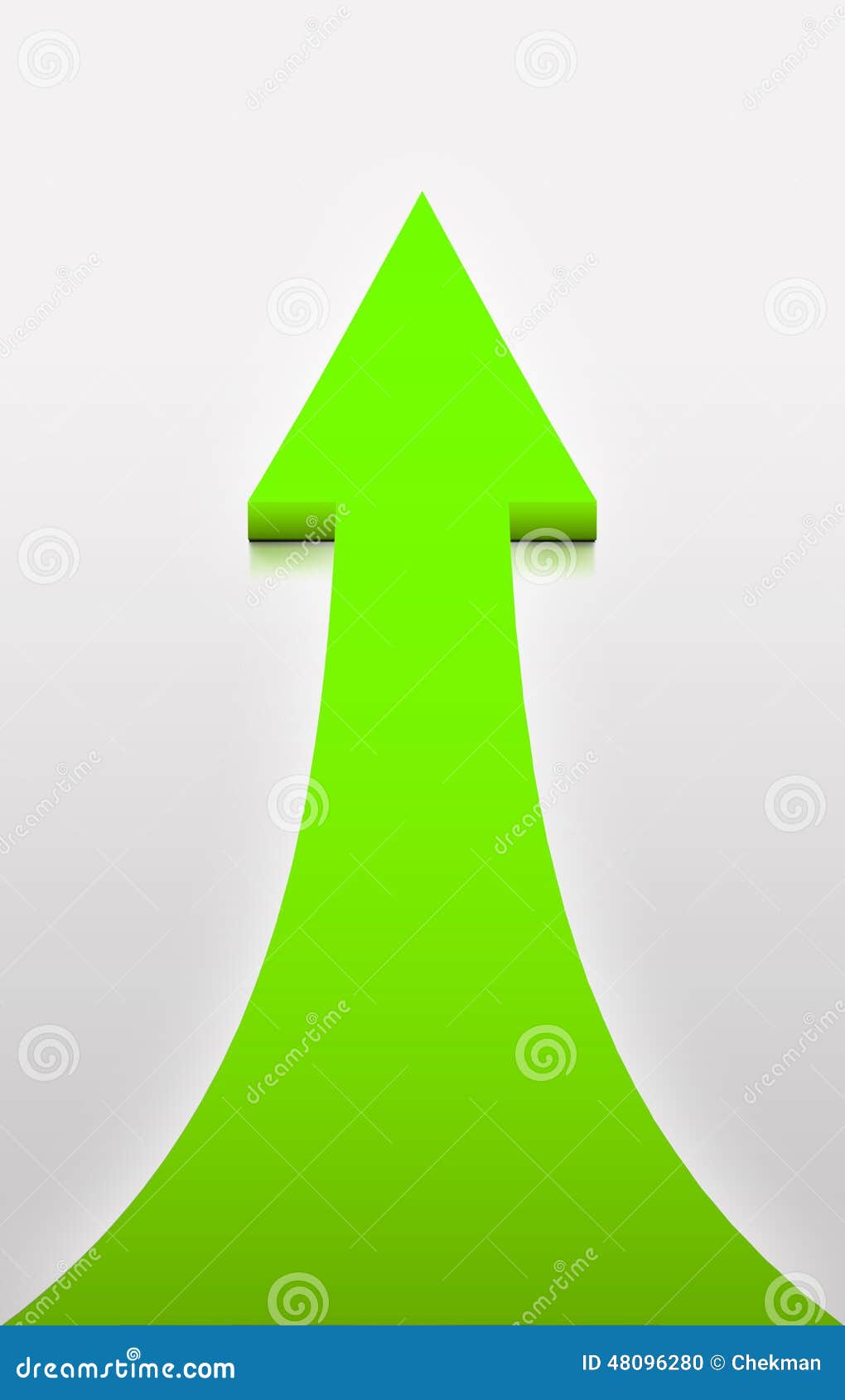 Green Arrow on White Background Stock Illustration - Illustration of ...