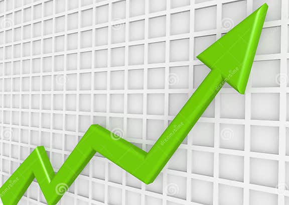 Green Arrow with White Board Stock Illustration - Illustration of ...