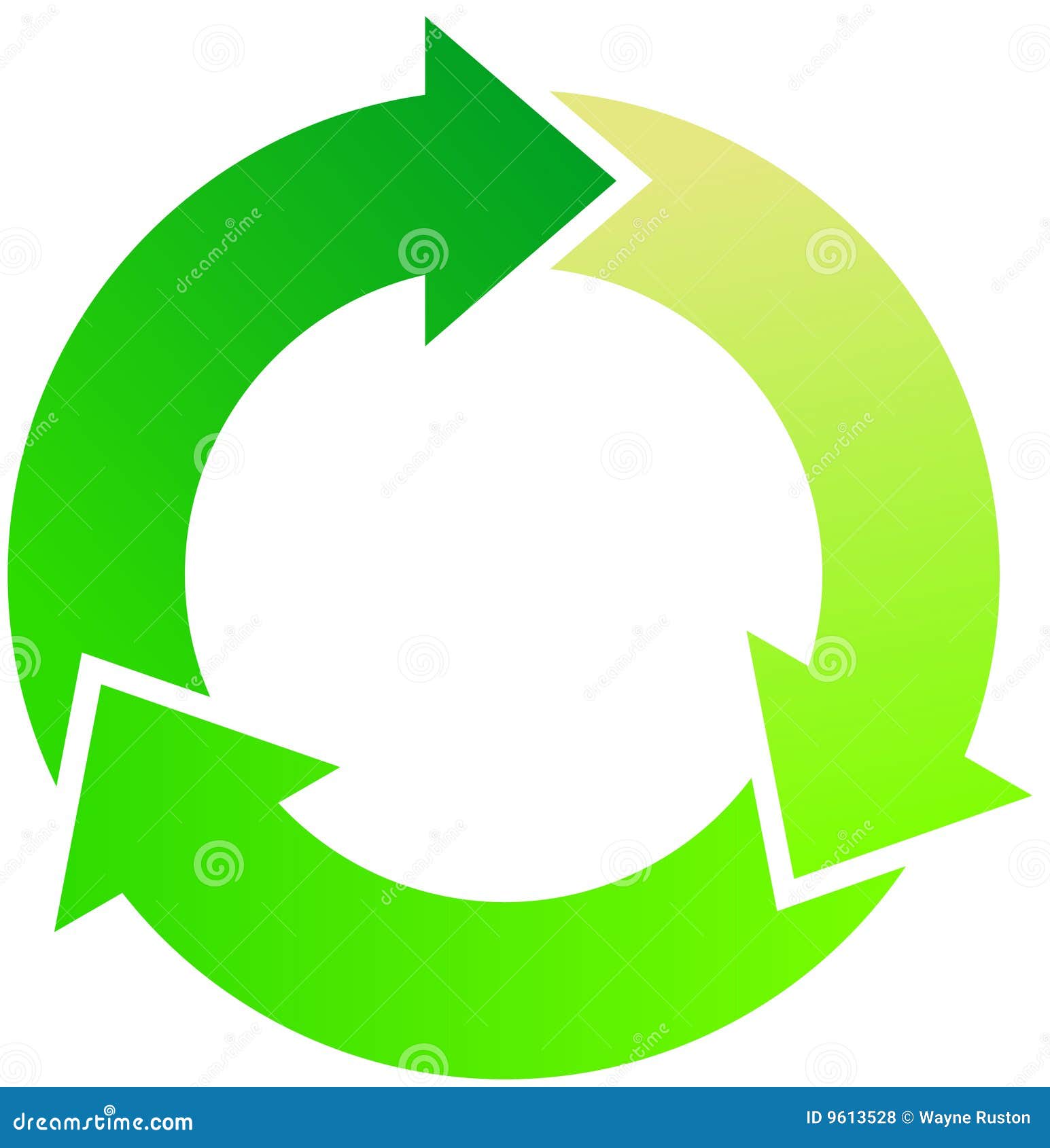 Green Arrows stock vector. Illustration of icon, flow - 9613528