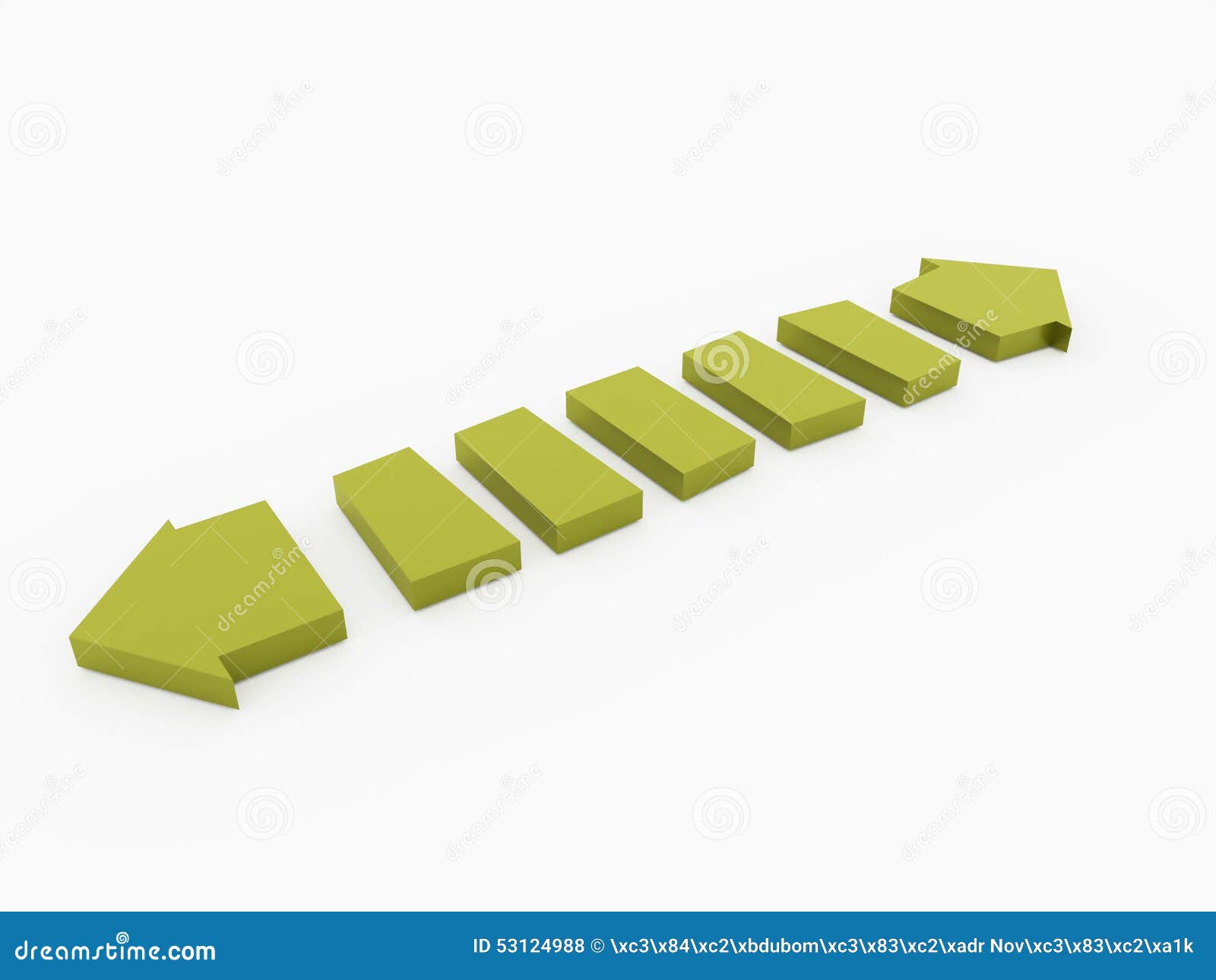 Green Arrows Concept Isolated on White Stock Illustration ...