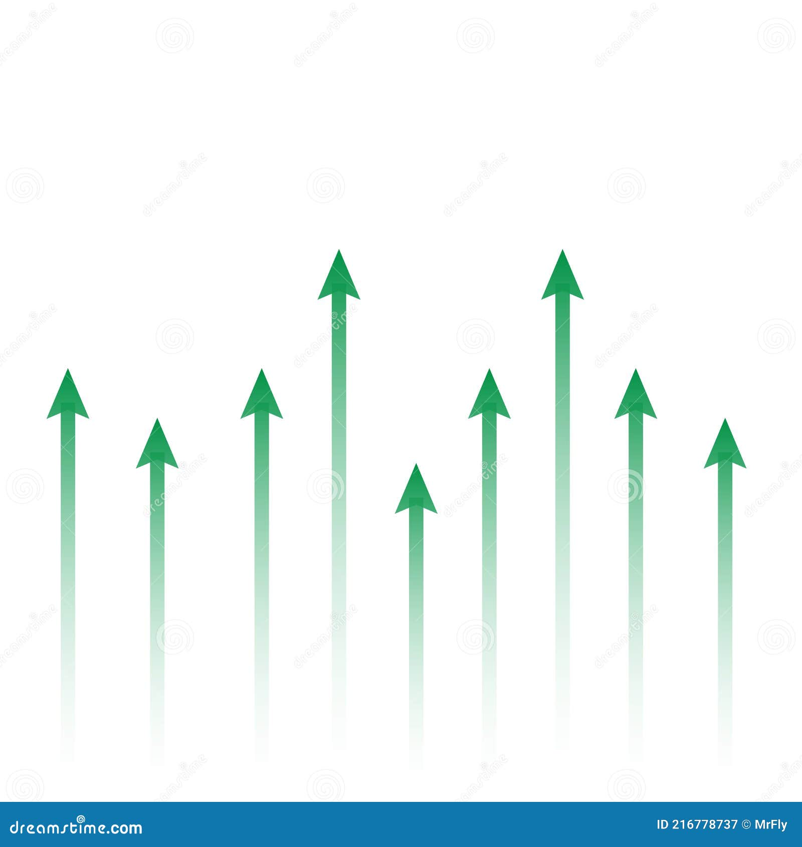 Green Arrows Pointing Up, Vector Illustration Stock Vector ...