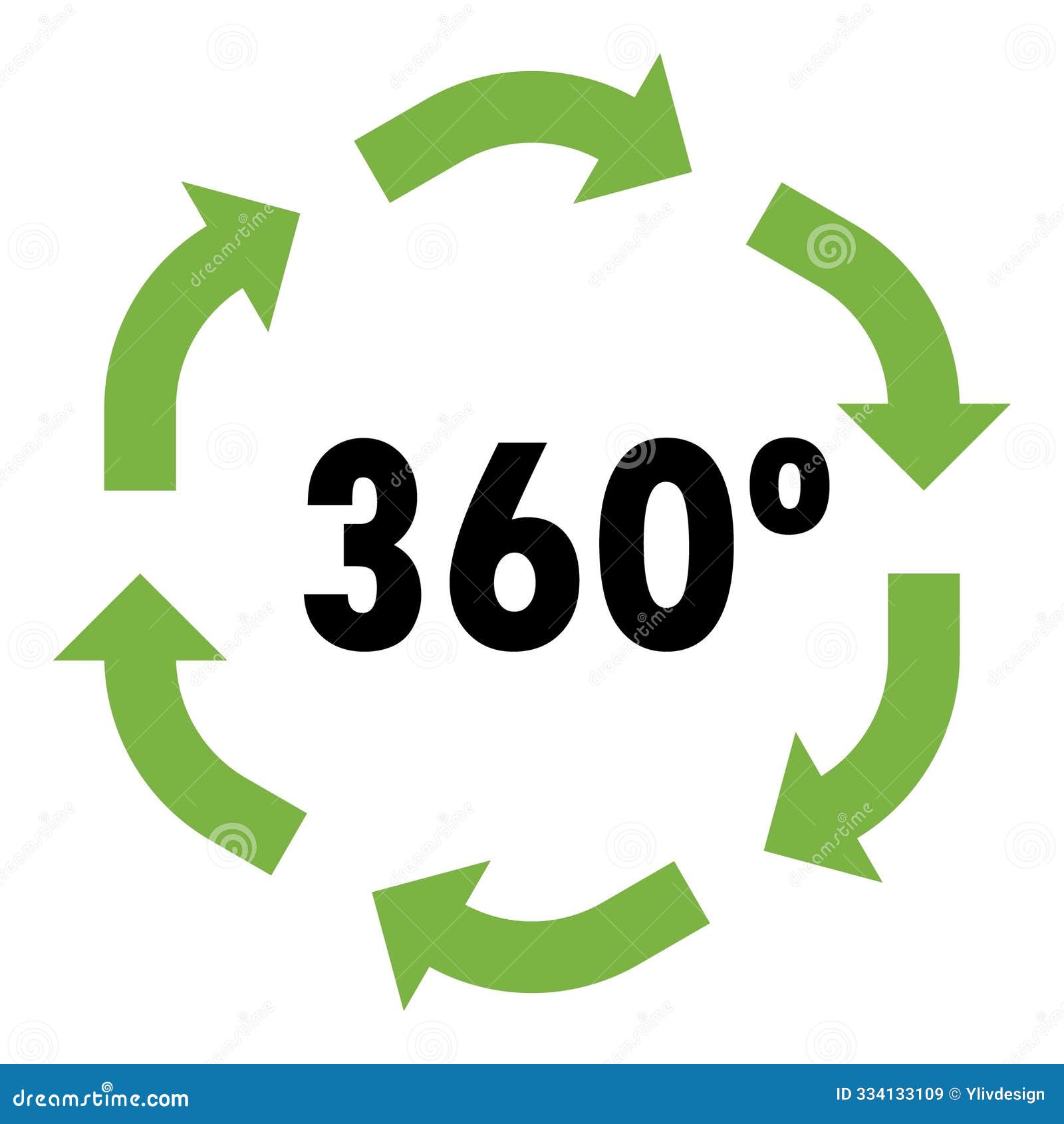 Green Arrows Rotating 360 Degrees Forming a Circle Stock Vector ...