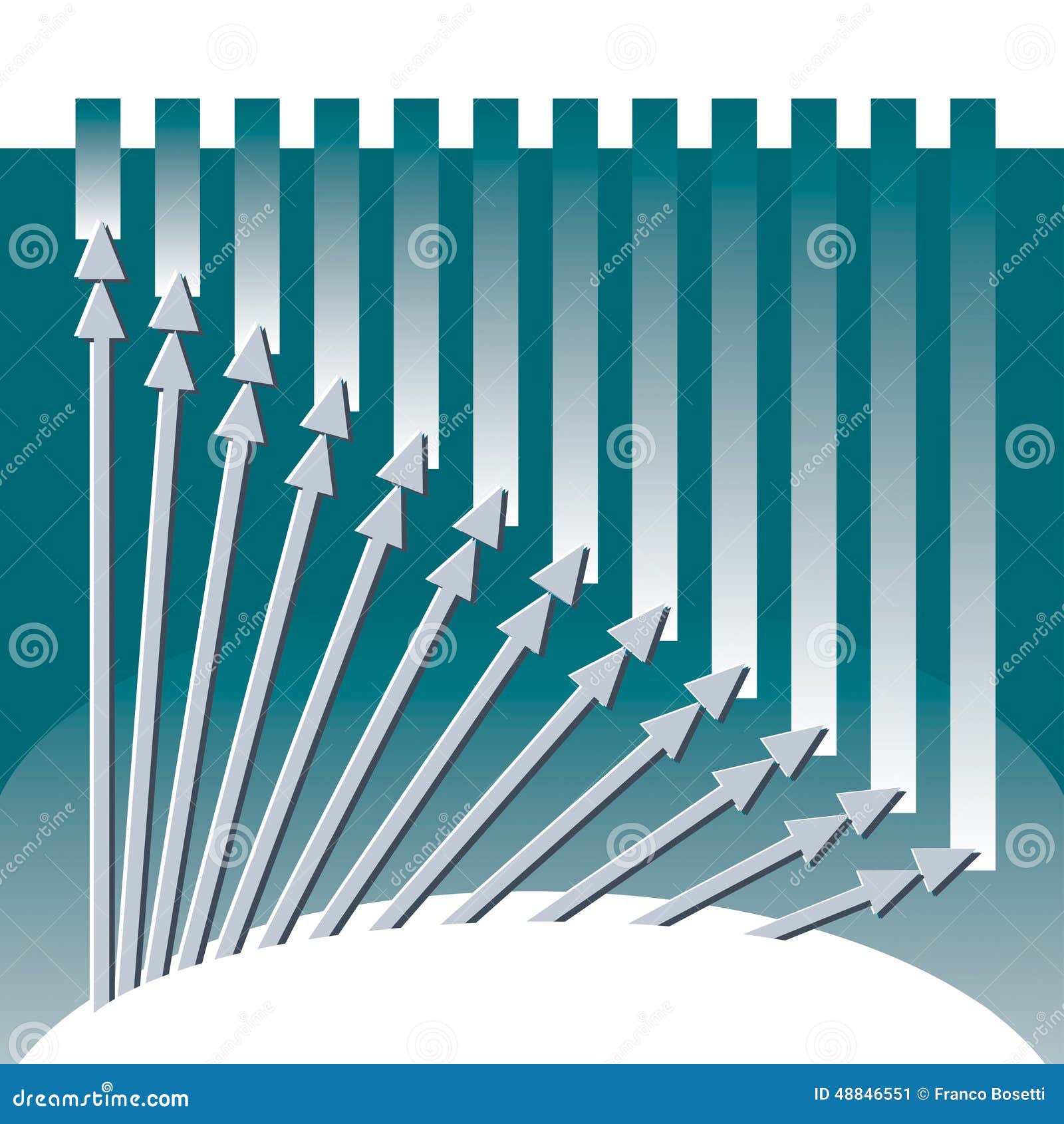 Green arrows statistics stock illustration. Illustration of green ...