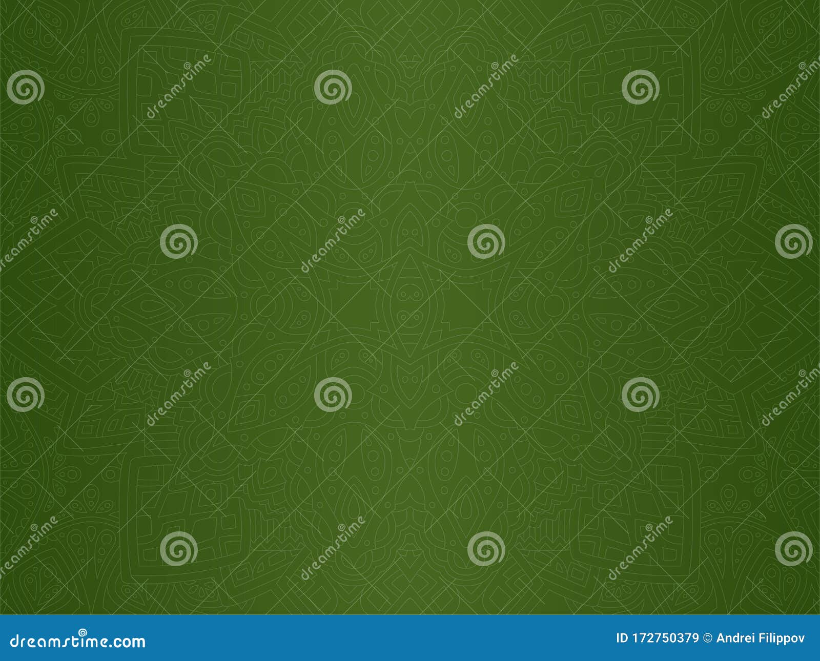 Green Art With Abstract Seamless Linear Pattern Stock Vector