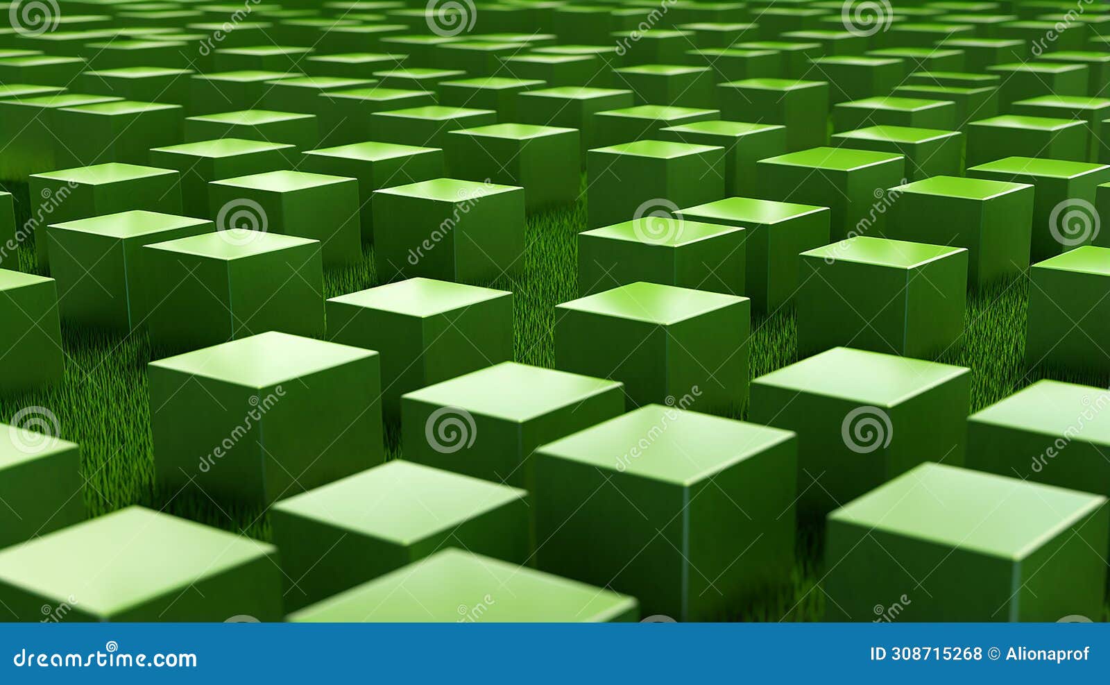 Green Artificial Grass Cubes Texture Background, Close-up, Top View ...