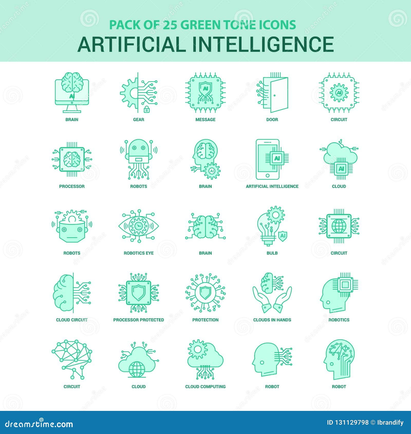 25 Green Artificial Intelligence Icon Set Stock Vector - Illustration ... 25 Green Artificial Intelligence Icon Set Stock Vector - Illustration ...