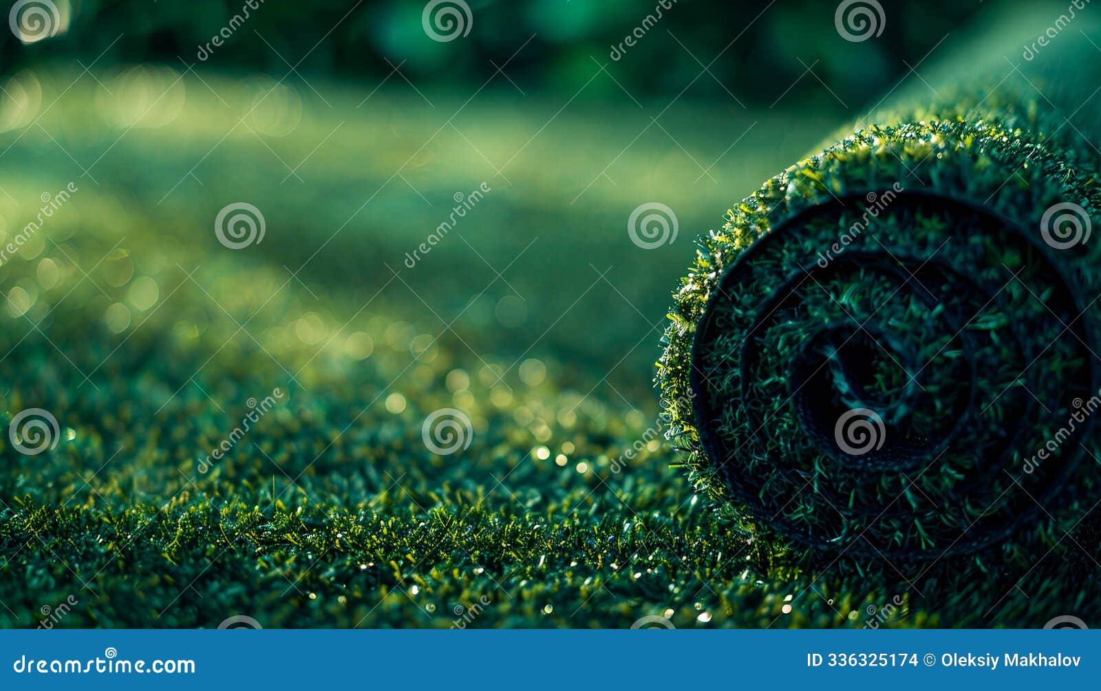 Green Artificial Turf Rolled. Probes Examples of Artificial Turf, Floor ...