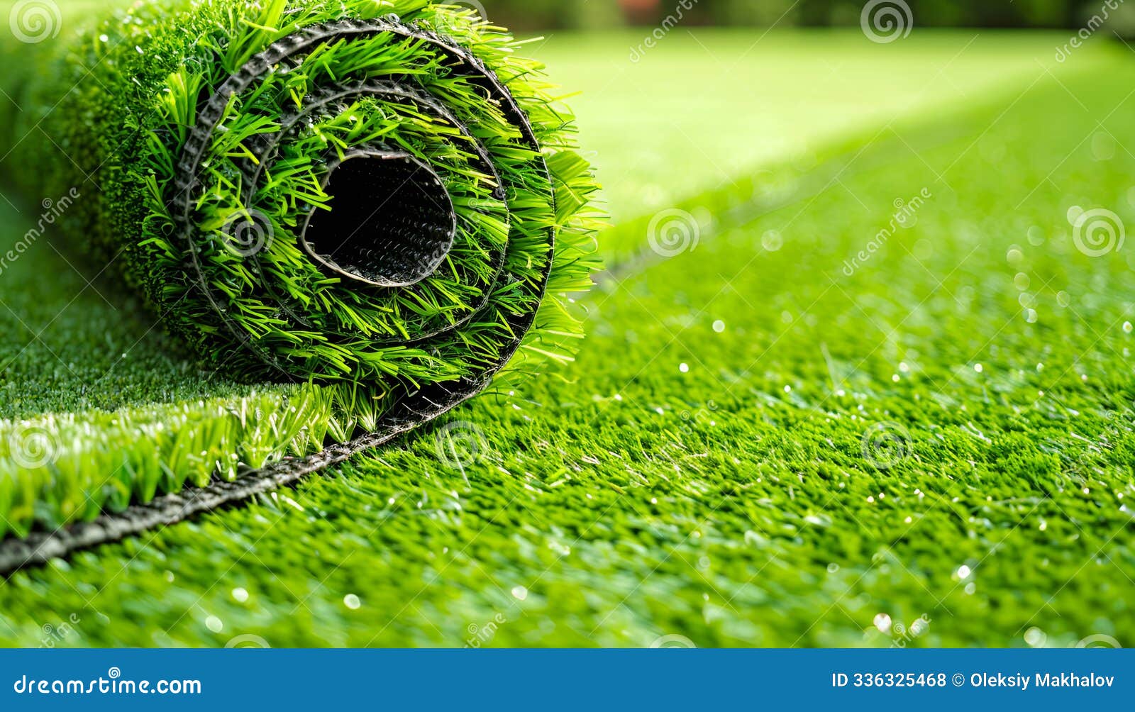 Green Artificial Turf Rolled. Probes Examples of Artificial Turf, Floor ...