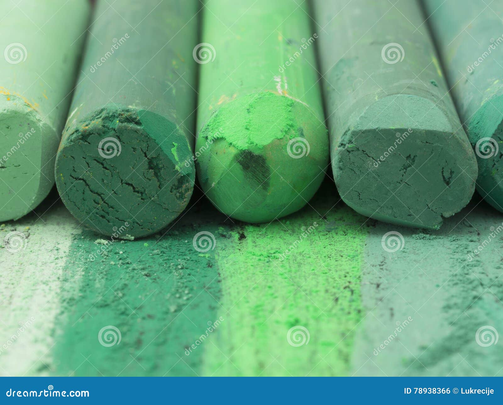 Green artistic crayons stock photo. Image of artist, green - 78938366