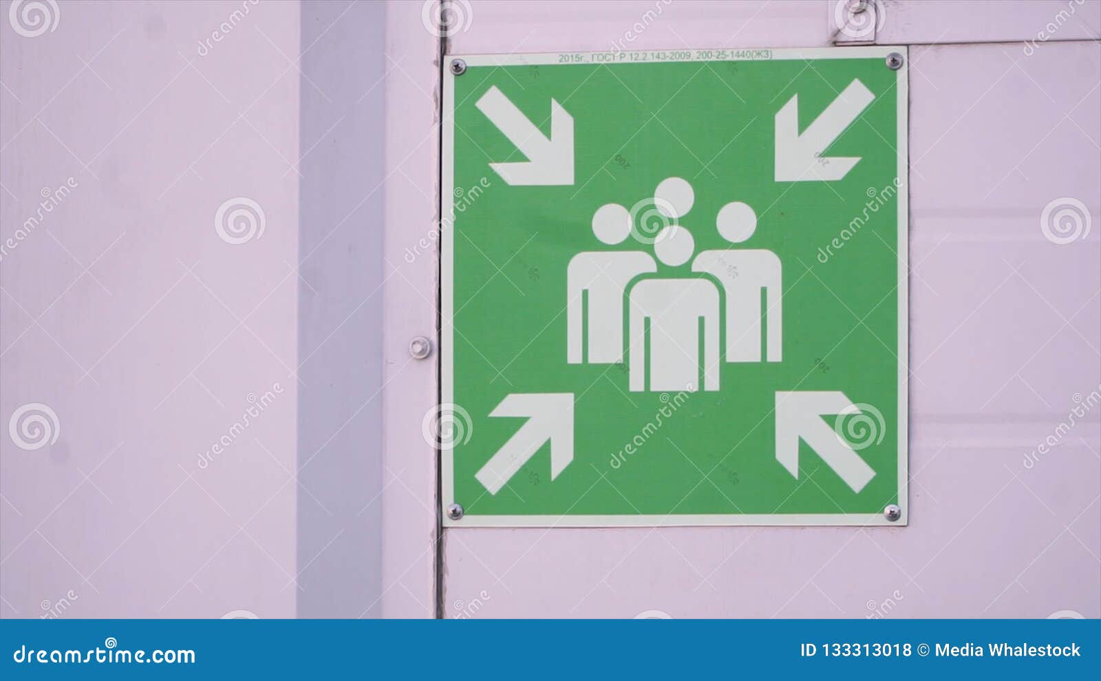 Green Assembly Point Sign on White Background. Meeting or Assembly ...