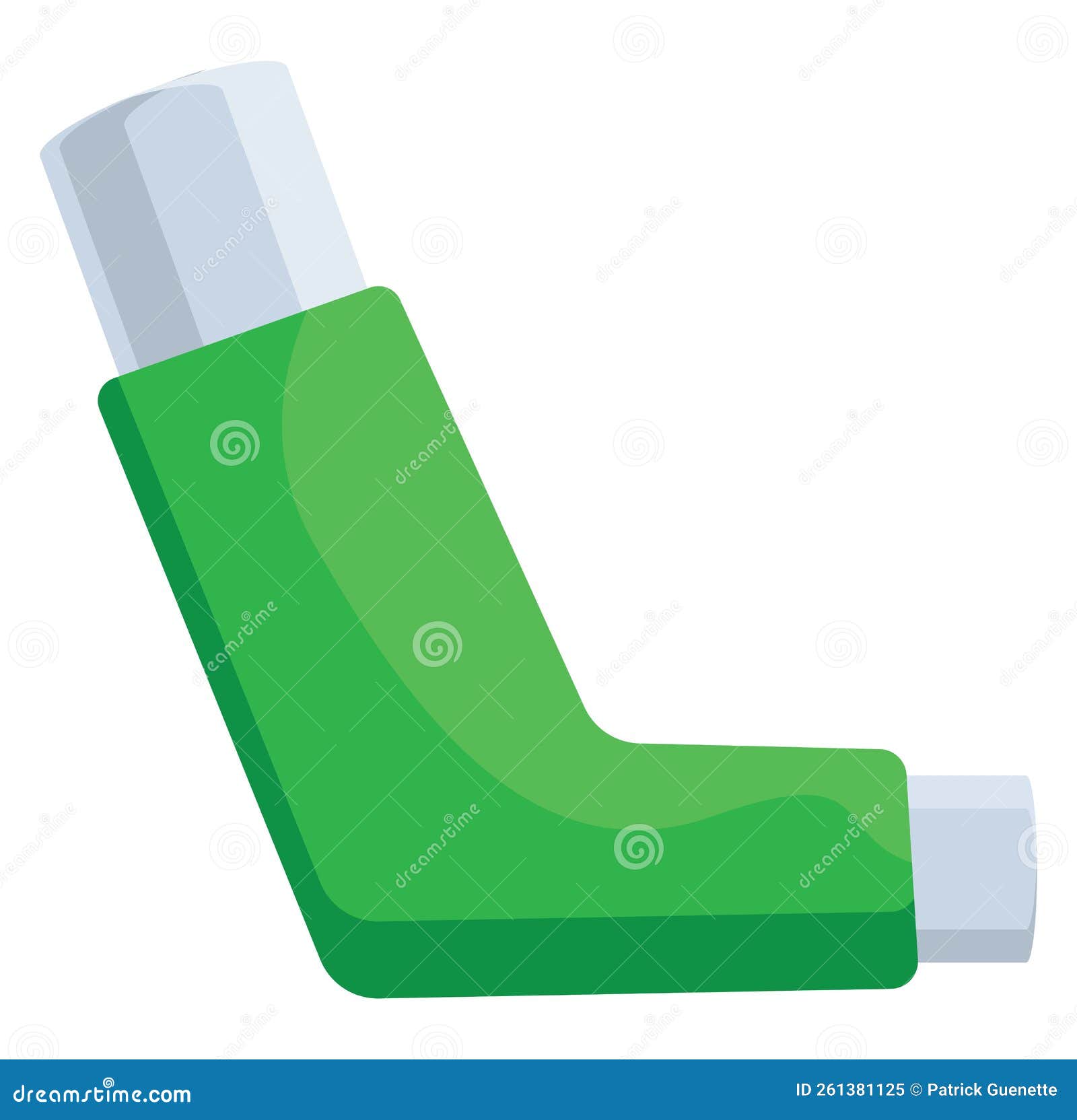 Green asthma inhaler, icon stock vector. Illustration of medication ...