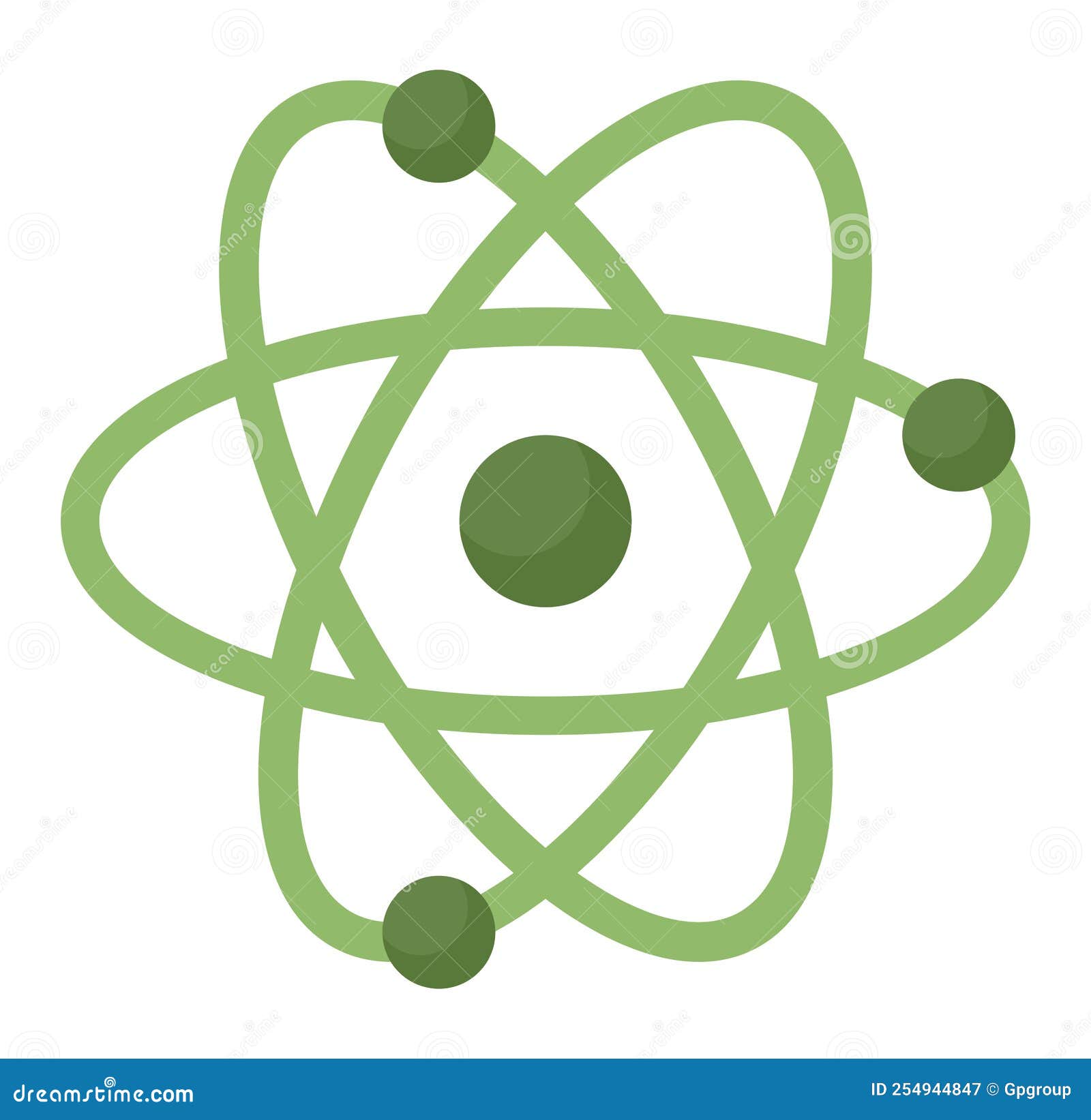 Green atom design stock vector. Illustration of growth - 254944847
